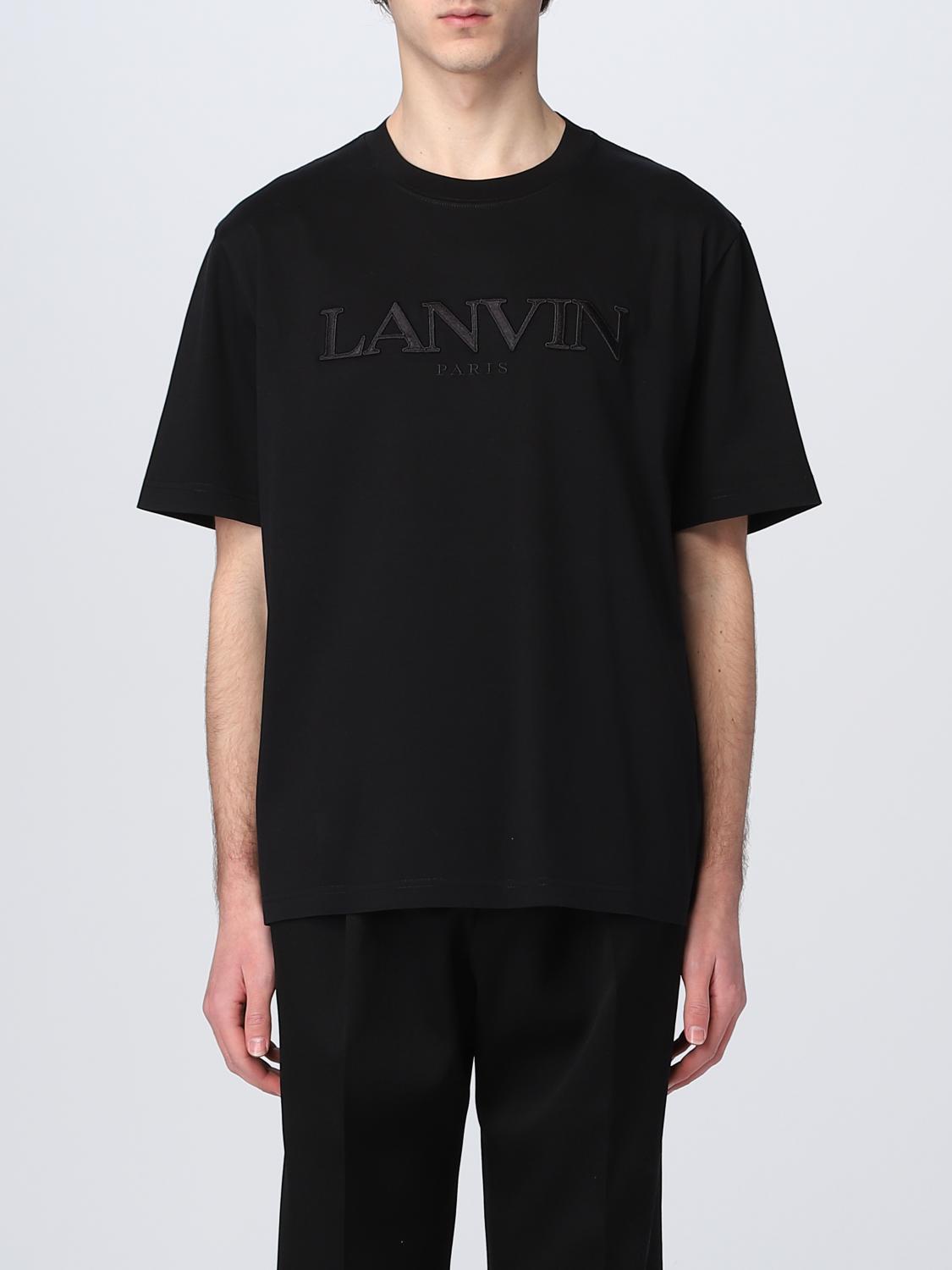 LANVIN: T-shirt men - Black | Lanvin t-shirt RMTS0005J208P23 online at GIGLIO.COM