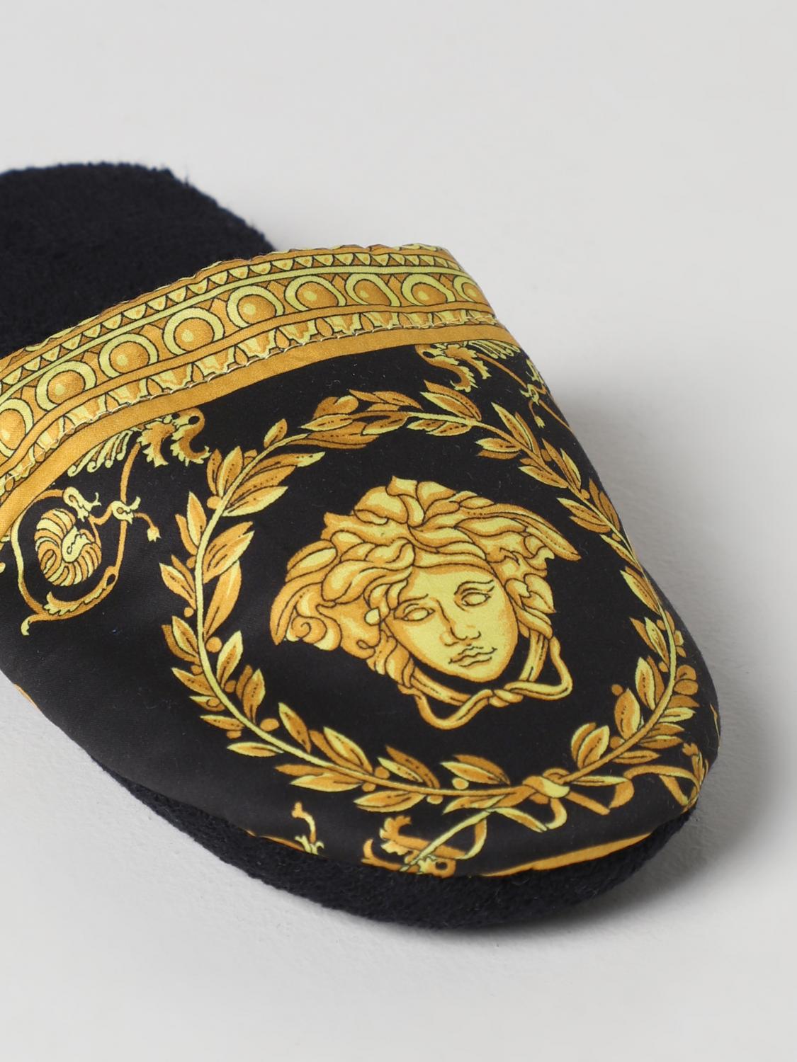 VERSACE: sponge slippers - Black | Versace sandals ZSLB00002ZCOSP052 ...