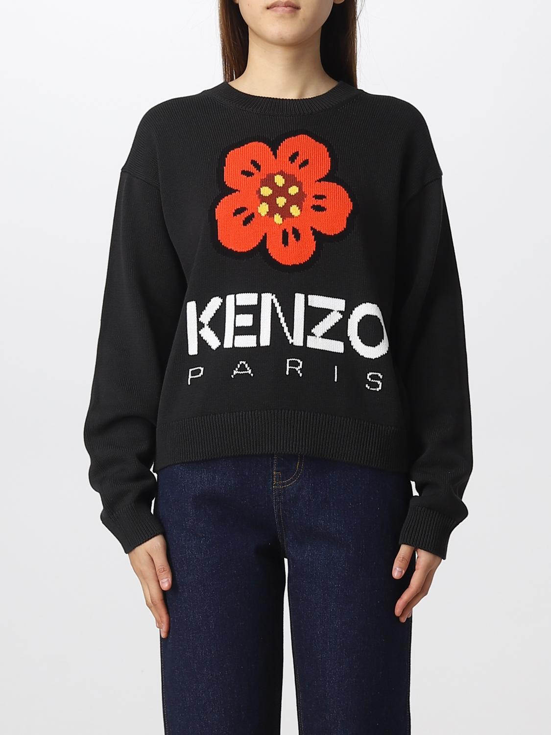 KENZO: Sweater woman - Black | Kenzo sweater FD52PU3803LC online at GIGLIO.COM