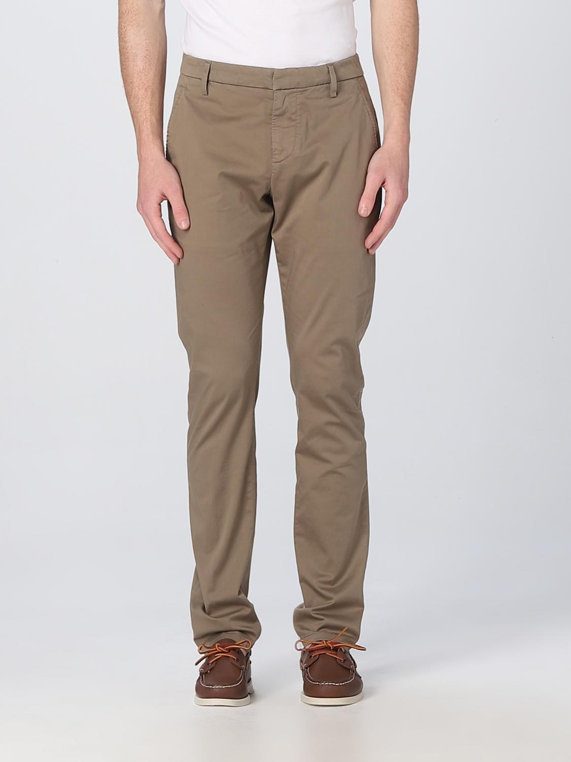 DONDUP: cotton pants - Mud | Dondup pants UP235RSE036UPTD online at ...