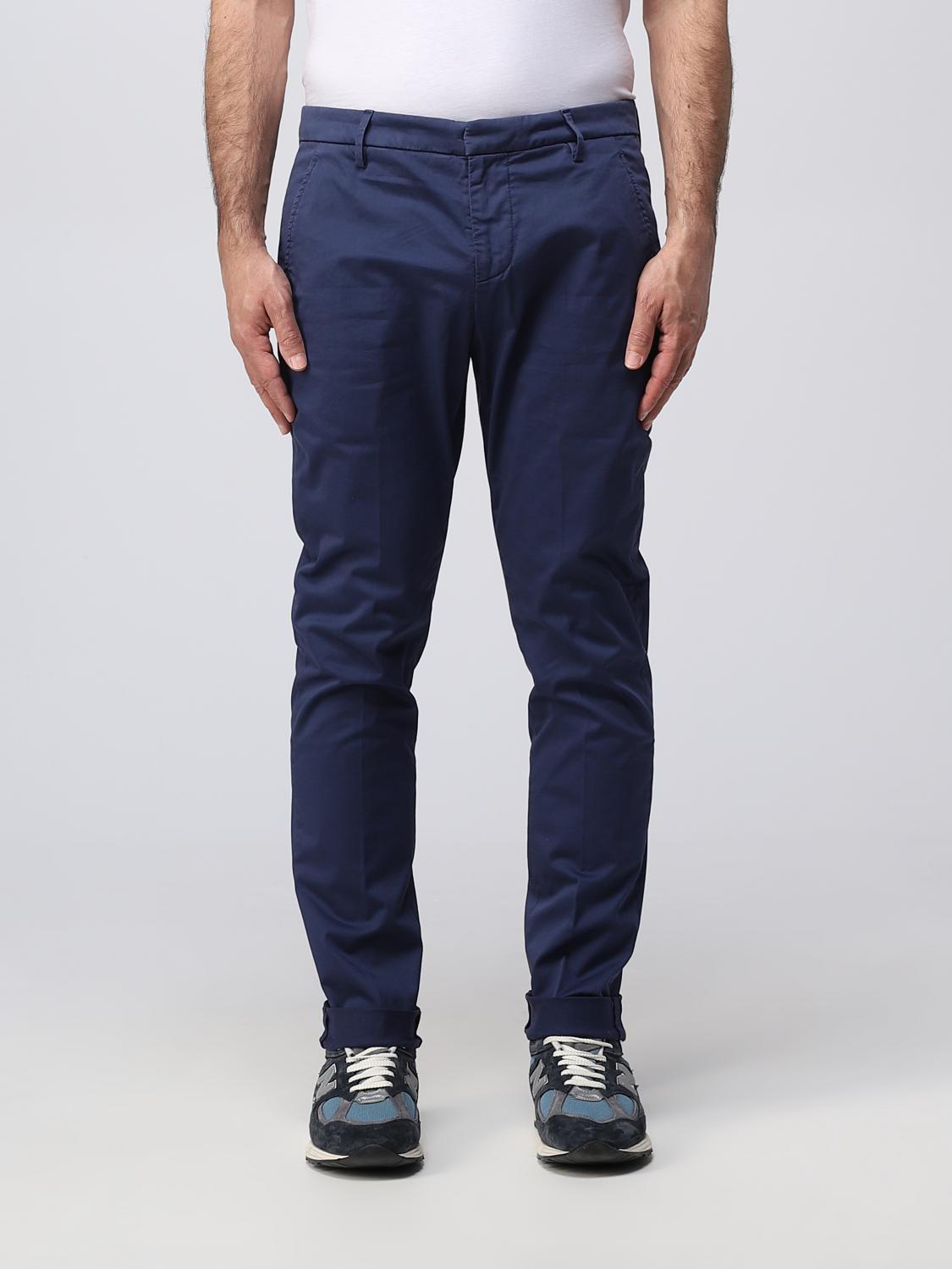 DONDUP: cotton pants - Royal Blue | Dondup pants UP235RSE036UPTD online ...