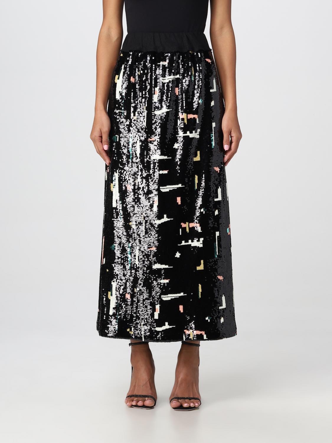 ALYSI: Skirt woman - Black | Alysi skirt 103013P3041 online at GIGLIO.COM