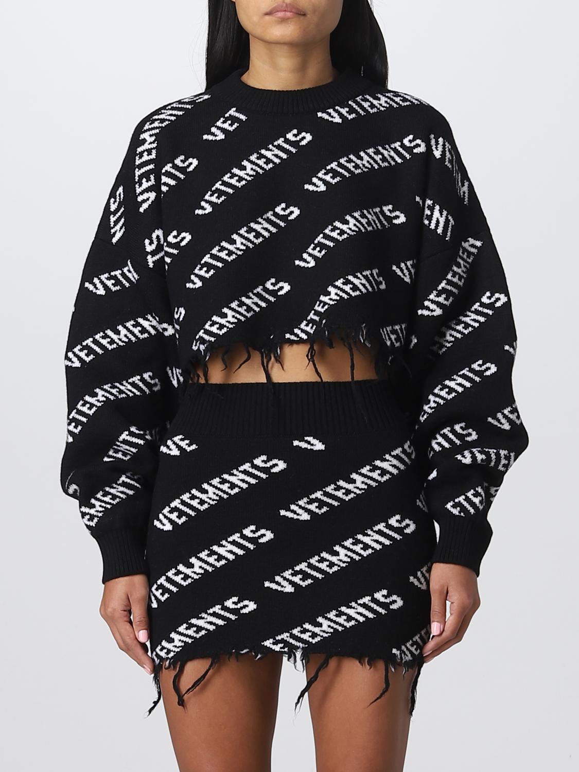 VETEMENTS: Sweater woman - Black | Vetements sweater UE63KN900B online ...