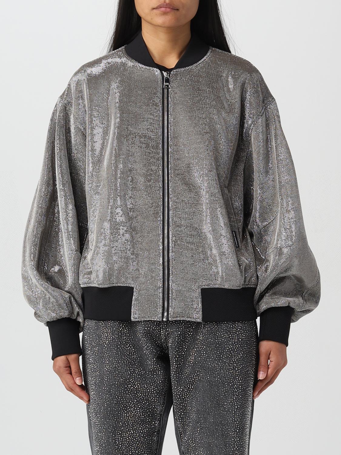 KARL LAGERFELD: Jacket woman - Silver | Karl Lagerfeld jacket 230W1400 ...