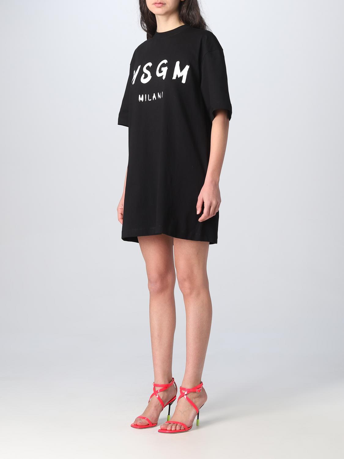MSGM dress in cotton - Black | MDA510200002 | GIGLIO.COM