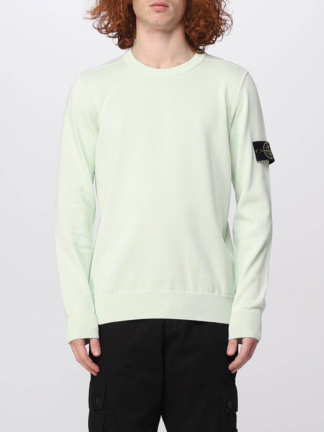 STONE ISLAND: Pull homme - Vert | Pull Stone Island 1015540B2 en ligne ...