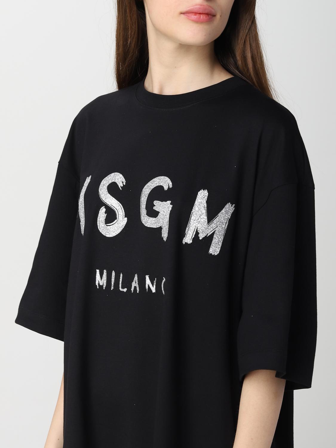 MSGM dress in cotton - Black | MDA510G237002 | GIGLIO.COM