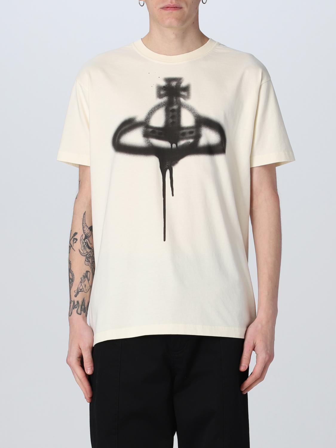 VIVIENNE WESTWOOD: T-shirt men - White | Vivienne Westwood t-shirt 3G010011J001M online at ...