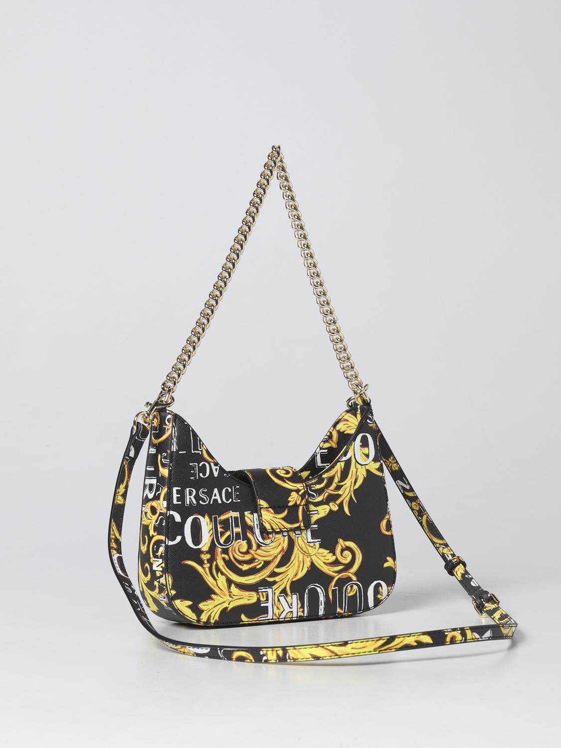 Versace Jeans Couture Outlet: bag with all-over Baroque print - Black ...