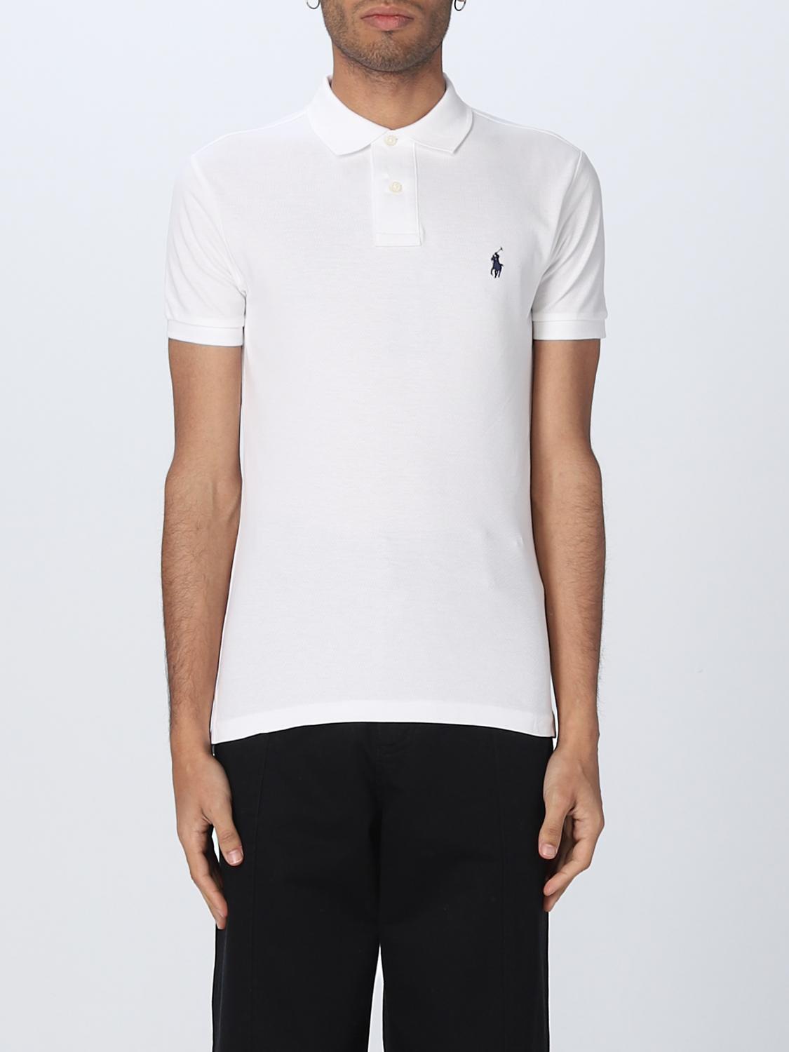 POLO RALPH LAUREN: Shirt men - White | Polo Ralph Lauren polo shirt 710548797 online at GIGLIO.COM