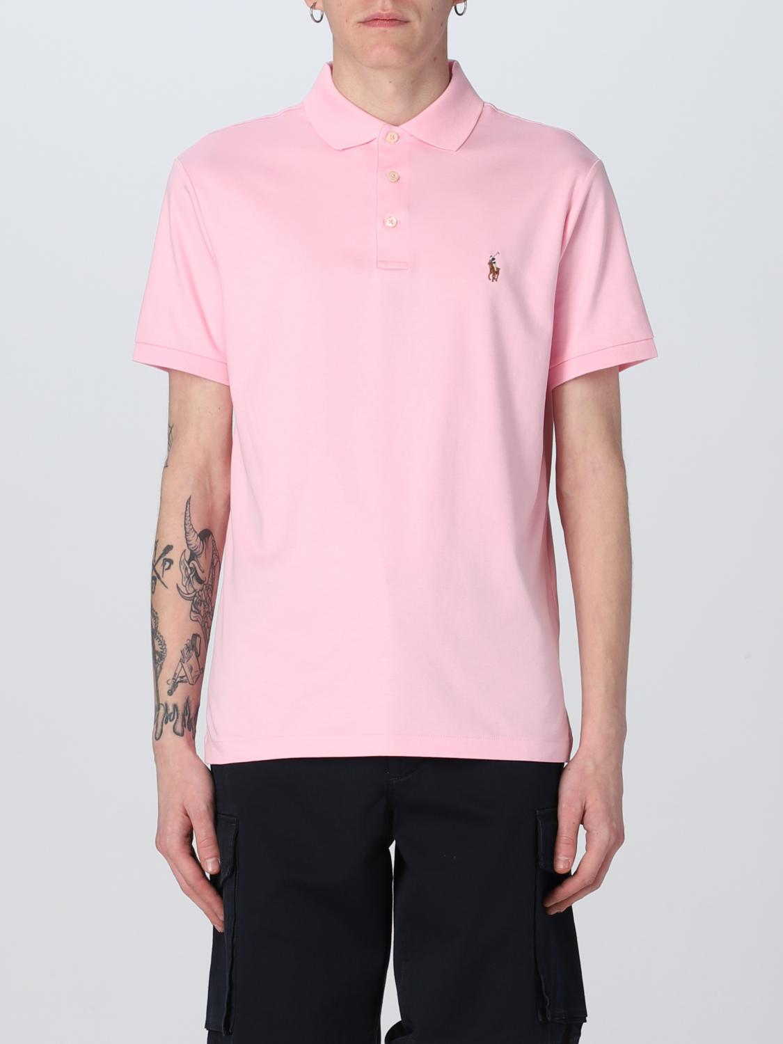 POLO RALPH LAUREN: Polo shirt men - Pink | Polo Ralph Lauren polo shirt ...