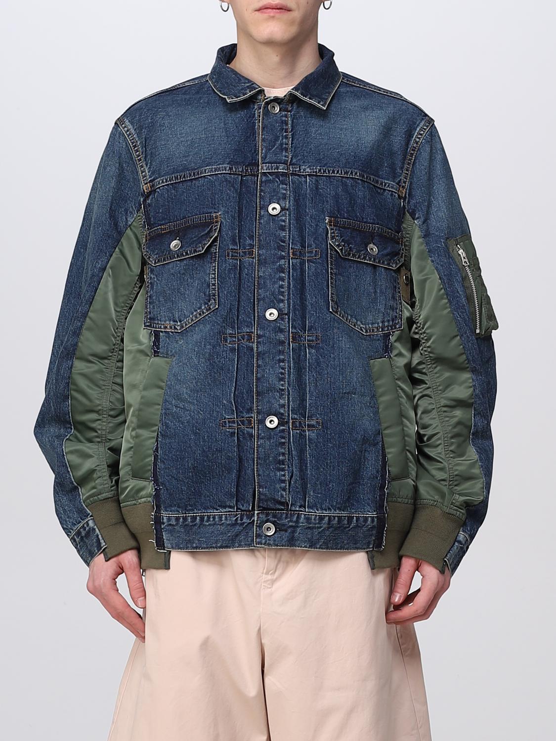 SACAI: Jacket men - Blue | Sacai jacket SCM053 online at GIGLIO.COM