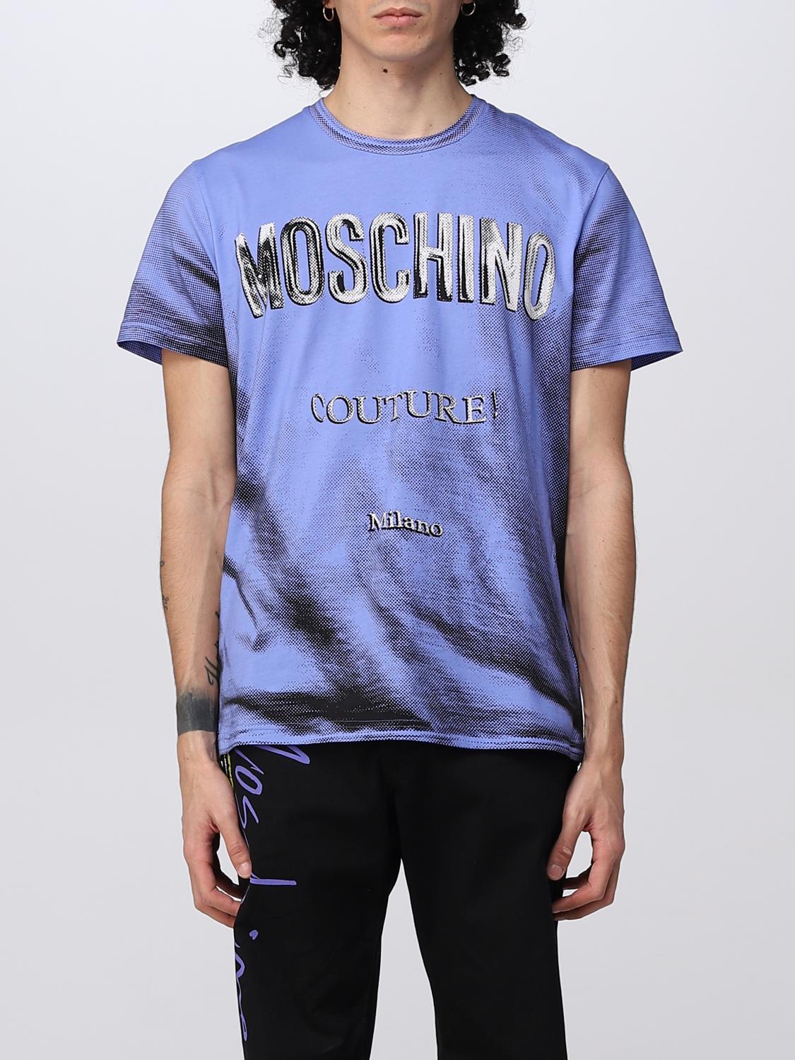 MOSCHINO COUTURE: T-shirt men - Gnawed Blue | Moschino Couture t-shirt ...
