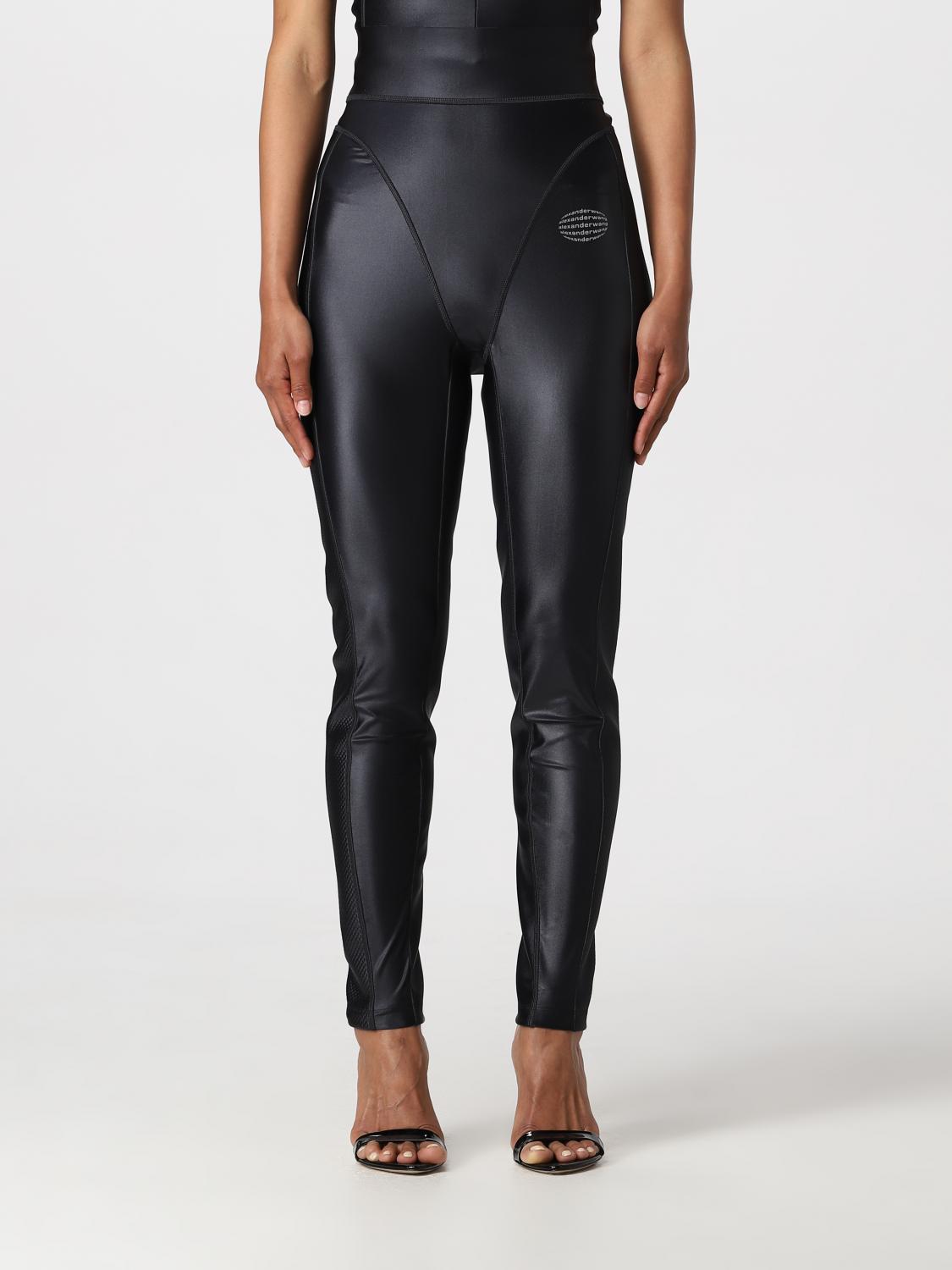 ALEXANDER WANG: leggings in stretch fabric - Black | Alexander Wang ...