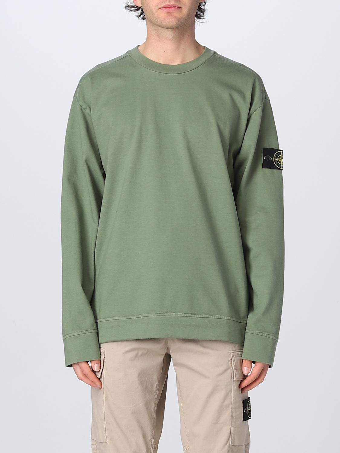 STONE ISLAND: Sweatshirt men - Green | Stone Island sweatshirt 101563750 online at GIGLIO.COM
