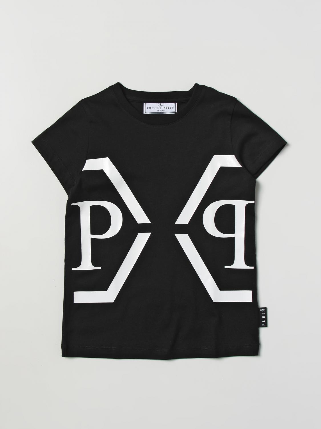 PHILIPP PLEIN: T-shirt kids - Black | Philipp Plein t-shirt 2OM006LAA23 ...