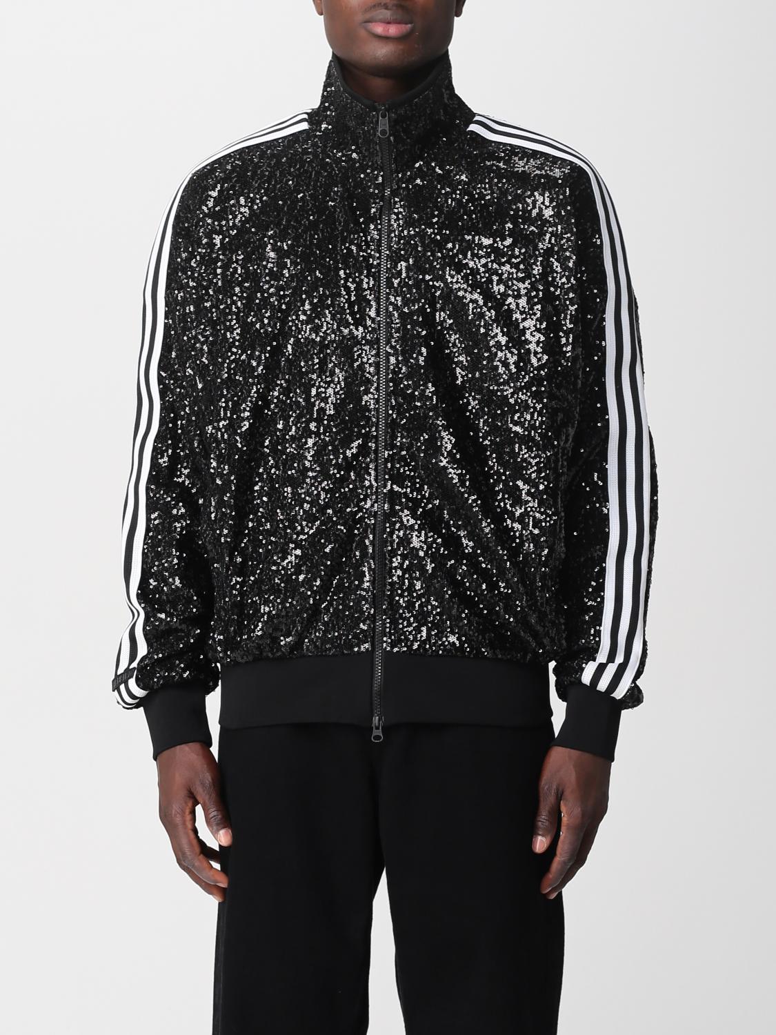 ADIDAS ORIGINALS: Giacca in tessuto paillettato - Nero | Giacca Adidas ...
