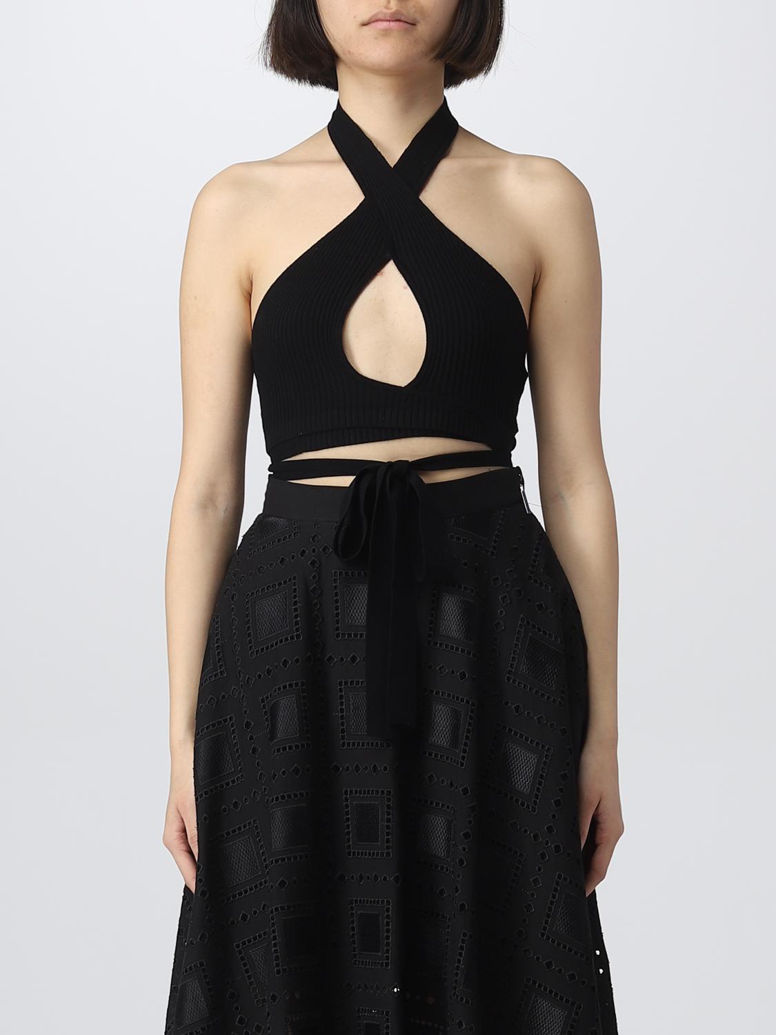 MSGM: cotton top - Black | MSGM top MDT113237283 online at GIGLIO.COM