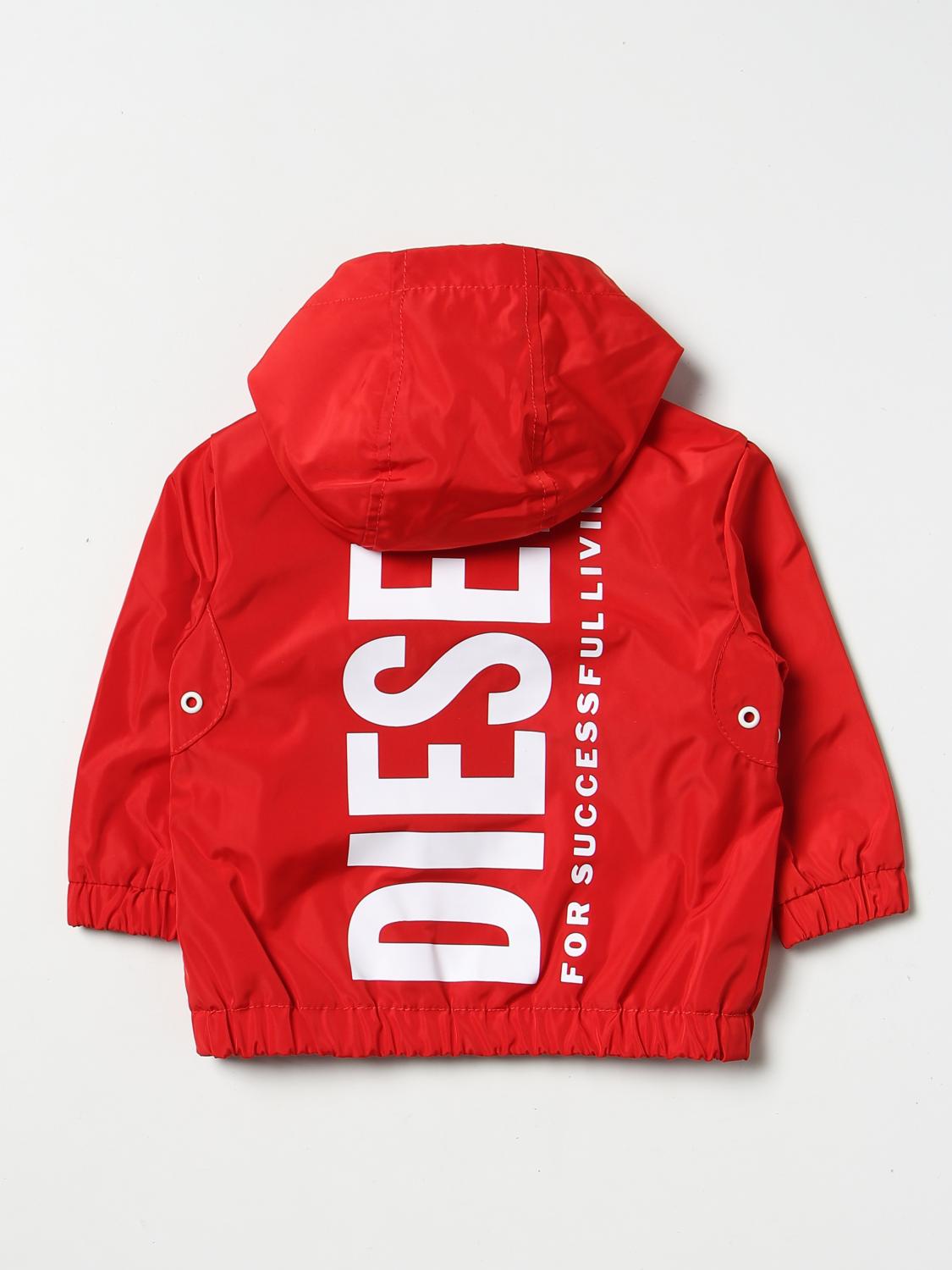 DIESEL: nylon jacket - Red | Diesel jacket K00329KXBBN online at GIGLIO.COM