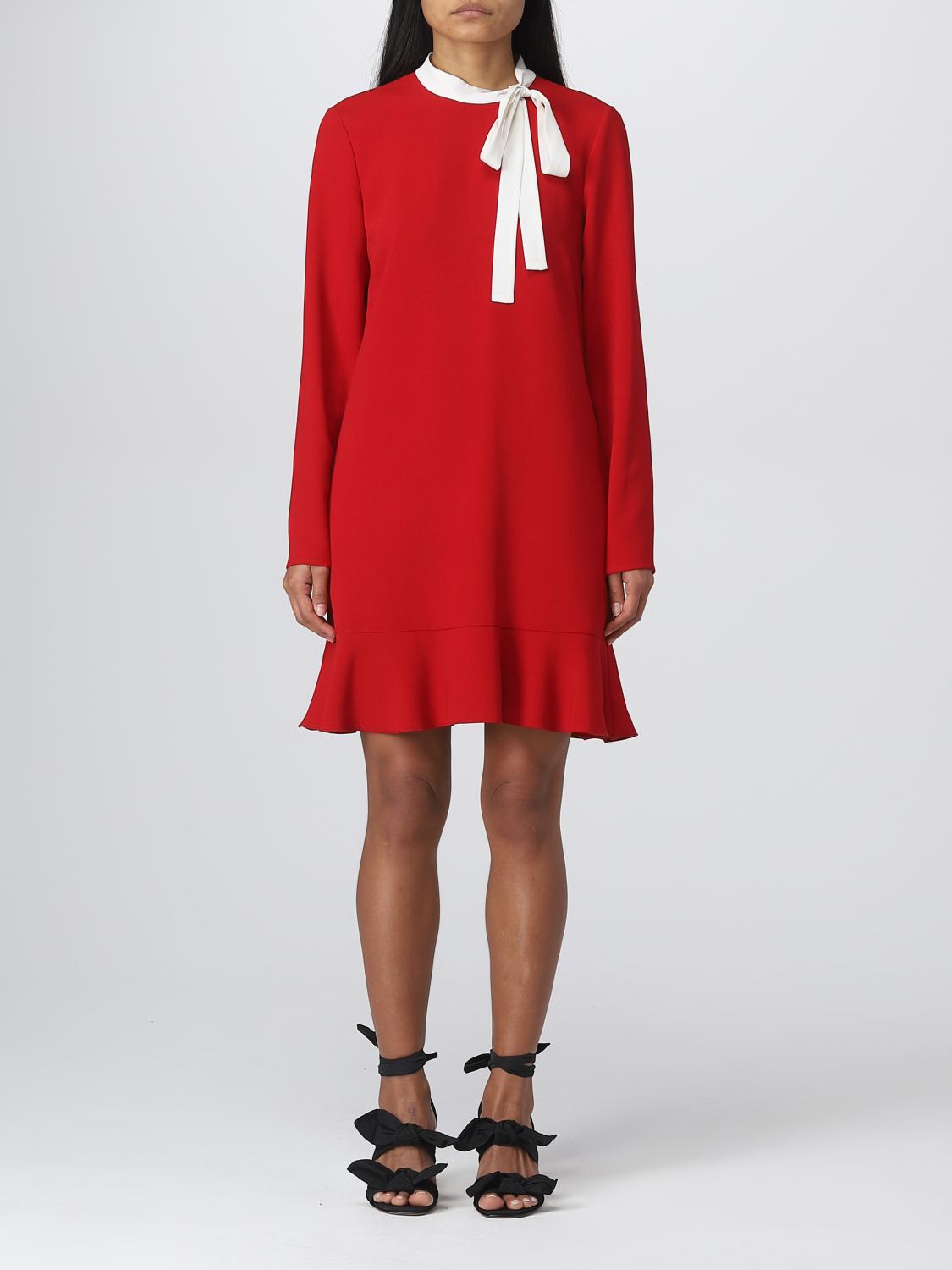RED VALENTINO: Dress woman - Red | Red Valentino dress 2R3VAGR53TG ...