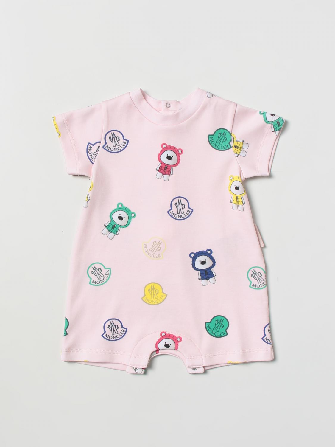 MONCLER: body in printed cotton - Red | Moncler bodysuit 8L00002899WF ...