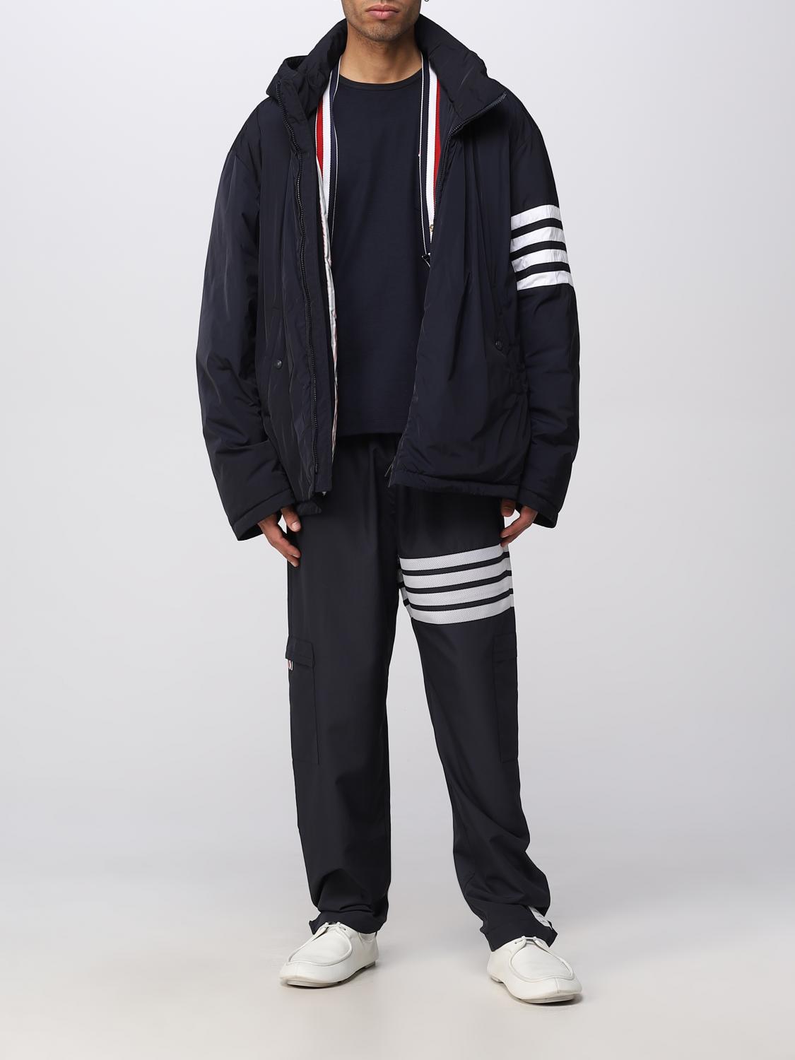 THOM BROWNE: Jacket men - Blue | Thom Browne jacket MJD102X07259 online ...