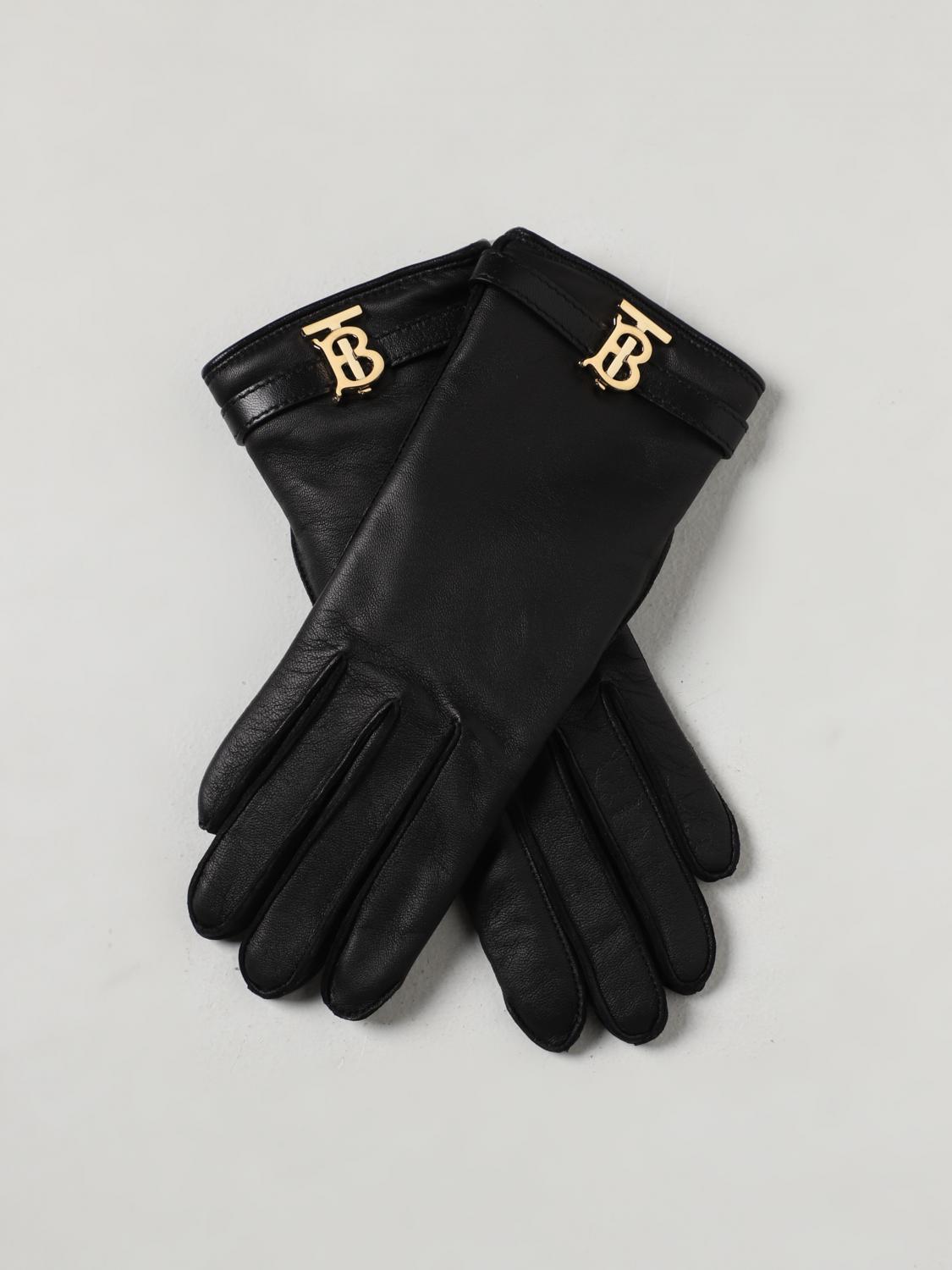BURBERRY: Gloves woman - Black | Burberry gloves 8059678 online at GIGLIO.COM