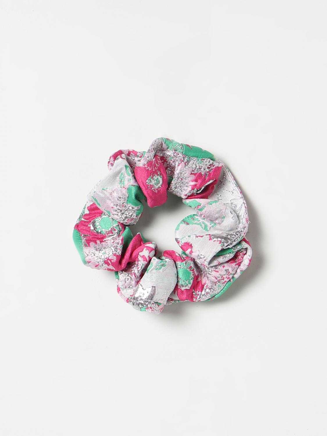 GANNI: scrunchies in recycled fabric - Pink | Ganni hair accessory ...