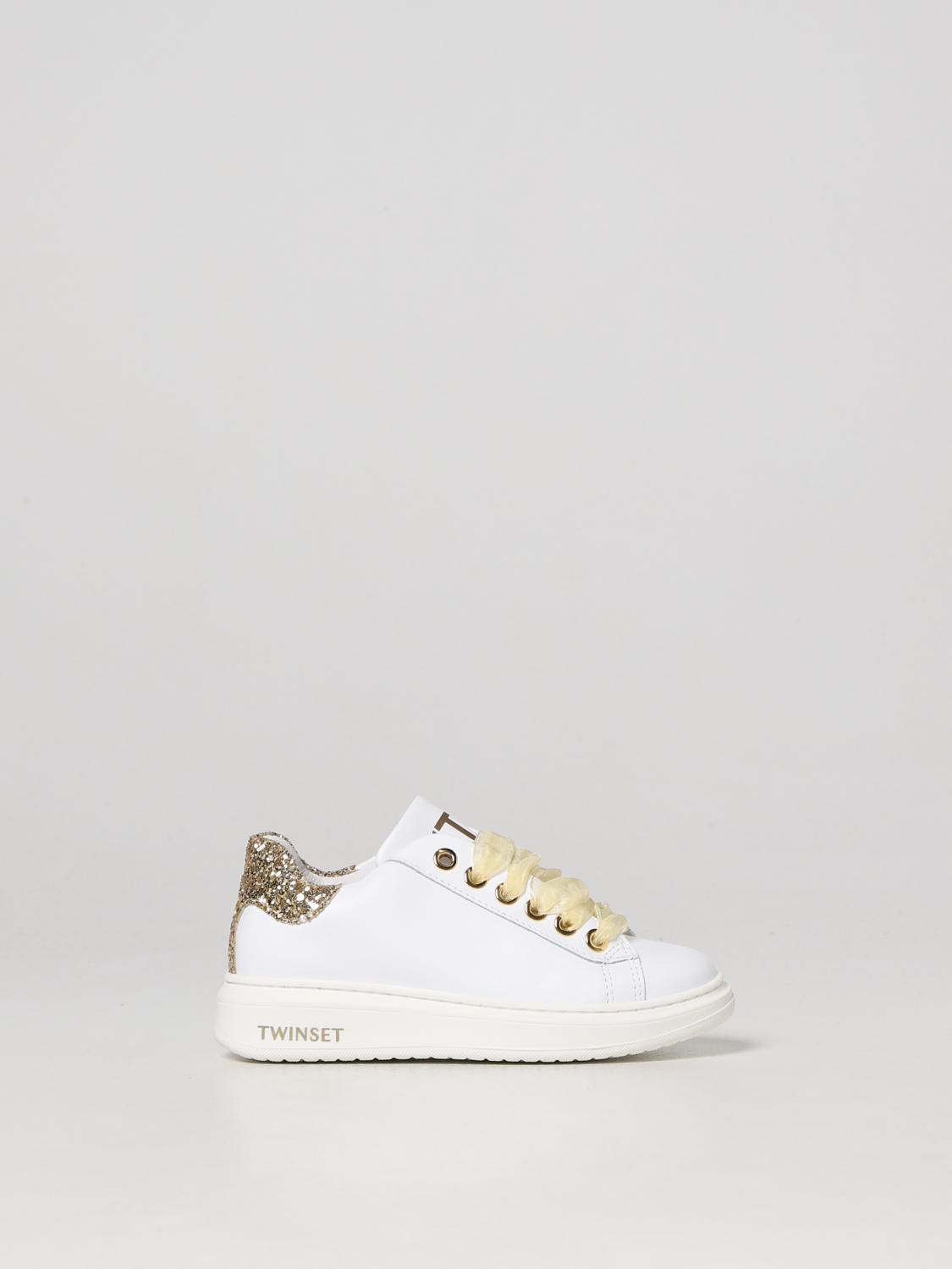 Twinset sneakers in leather - White | 231GCJ010 | GIGLIO.COM