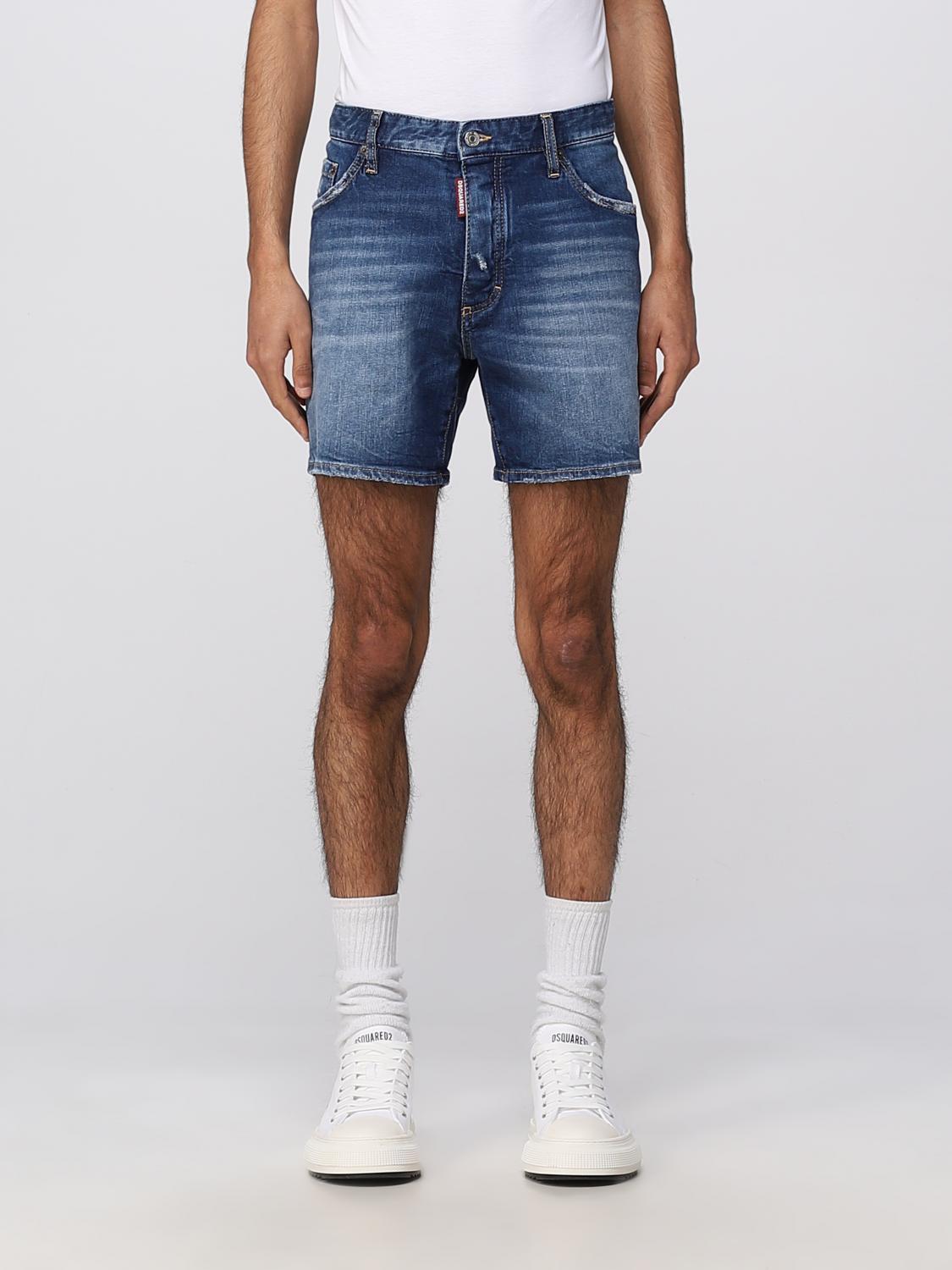 DSQUARED2: shorts in denim - Blue | Dsquared2 short S71MU0709S30663 ...