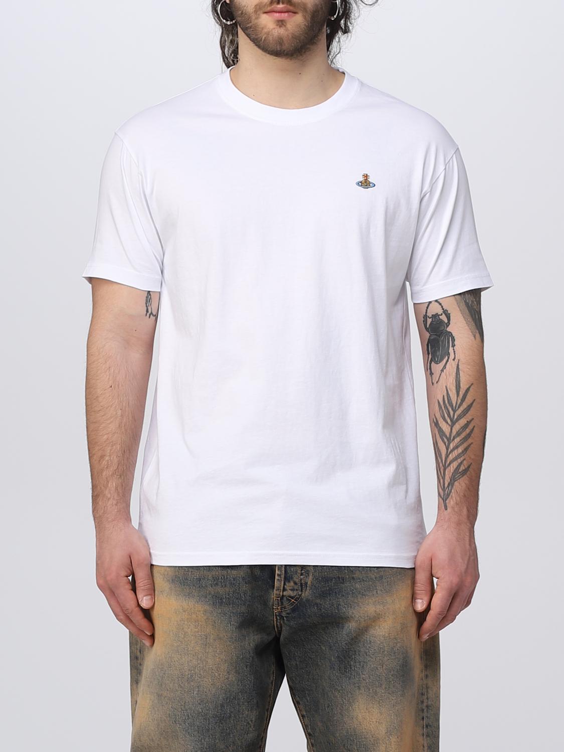 VIVIENNE WESTWOOD: T-shirt men - White | Vivienne Westwood t-shirt 3G010006J001MGO online at ...
