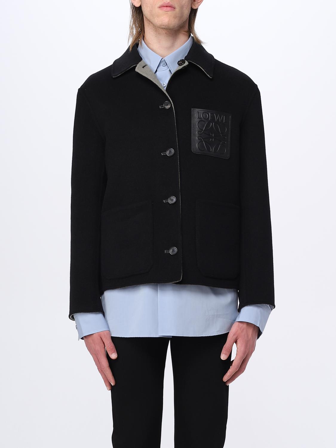 LOEWE: wool and cashmere jacket - Grey | Loewe jacket H526Y03W65 online ...