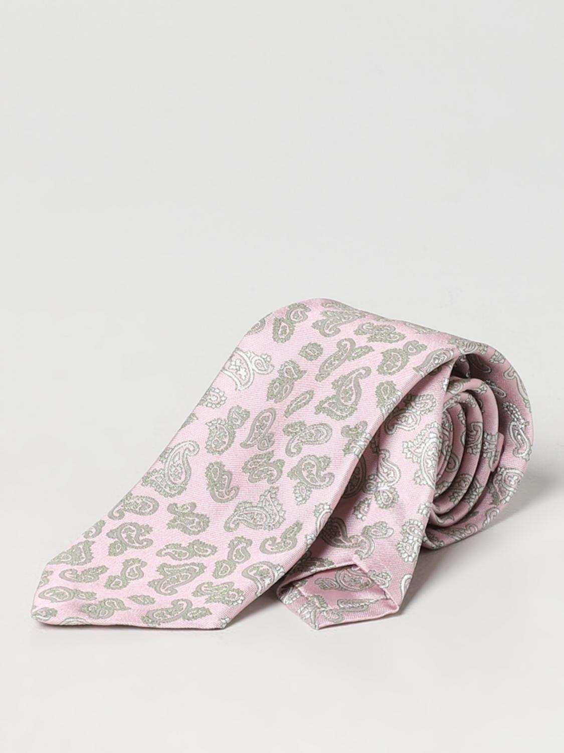 ETRO: tie in silk with jacquard pattern - Pink | Etro tie 120263019 ...