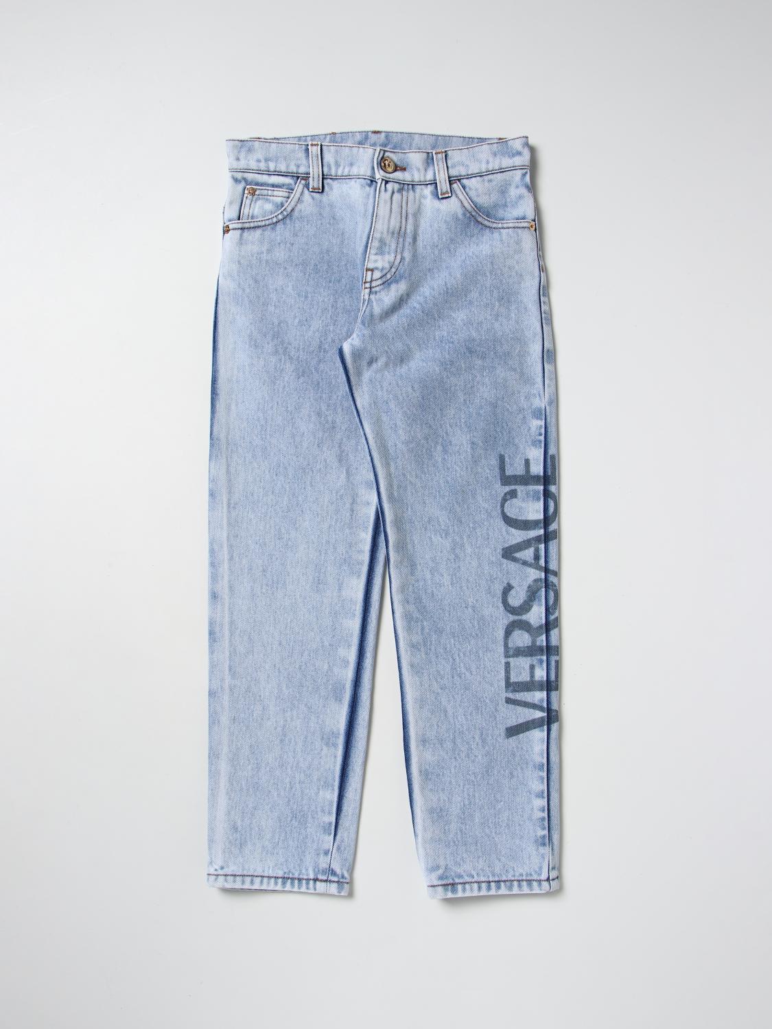 VERSACE: Pants kids Young - Blue | Versace pants 10048931A05792 online ...