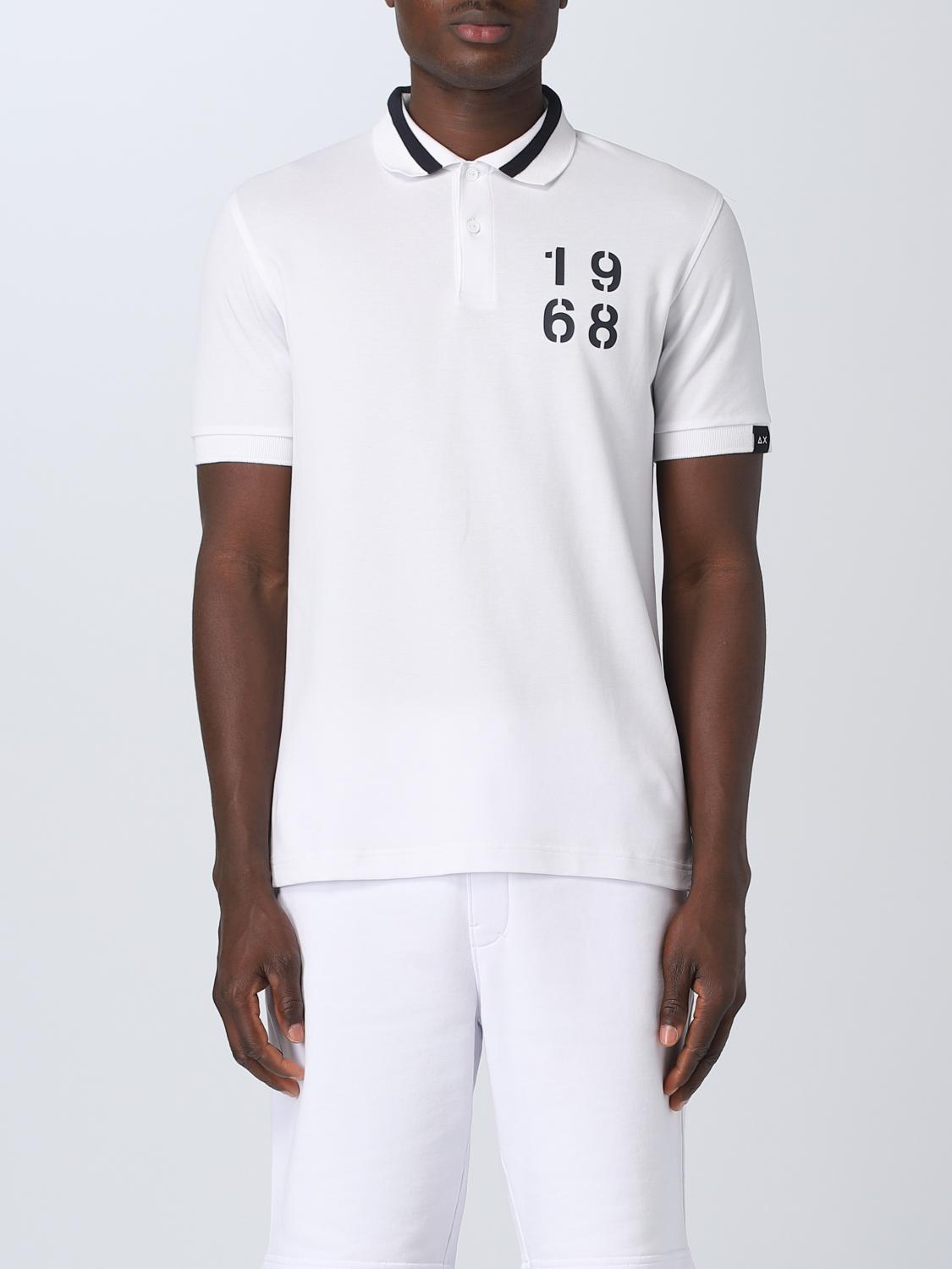 SUN68: Polo shirt men Sun 68 - White | SUN68 polo shirt A33117 online ...