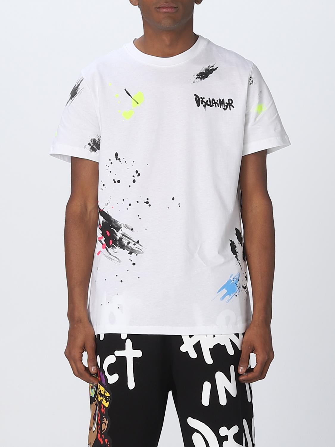 DISCLAIMER: Sweater men - White | Disclaimer t-shirt 23EDS53481 online ...