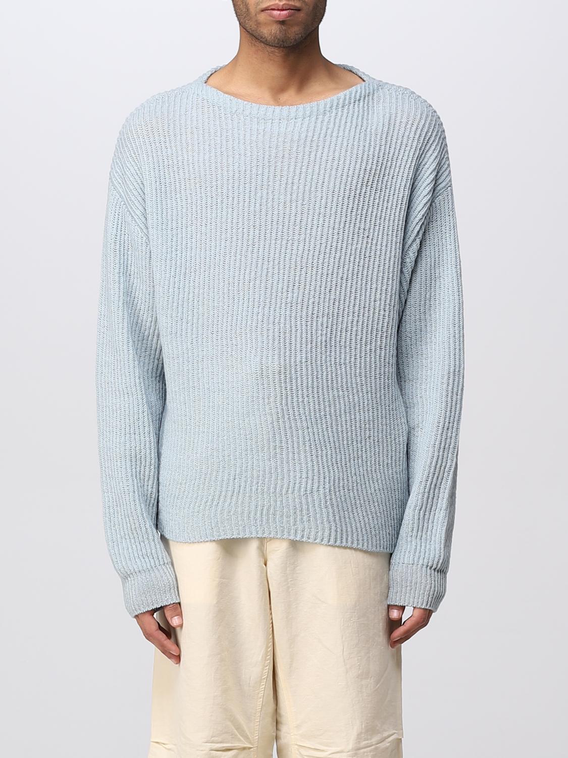 Auralee Sweater men - Gnawed Blue | A23SP01FK | GIGLIO.COM