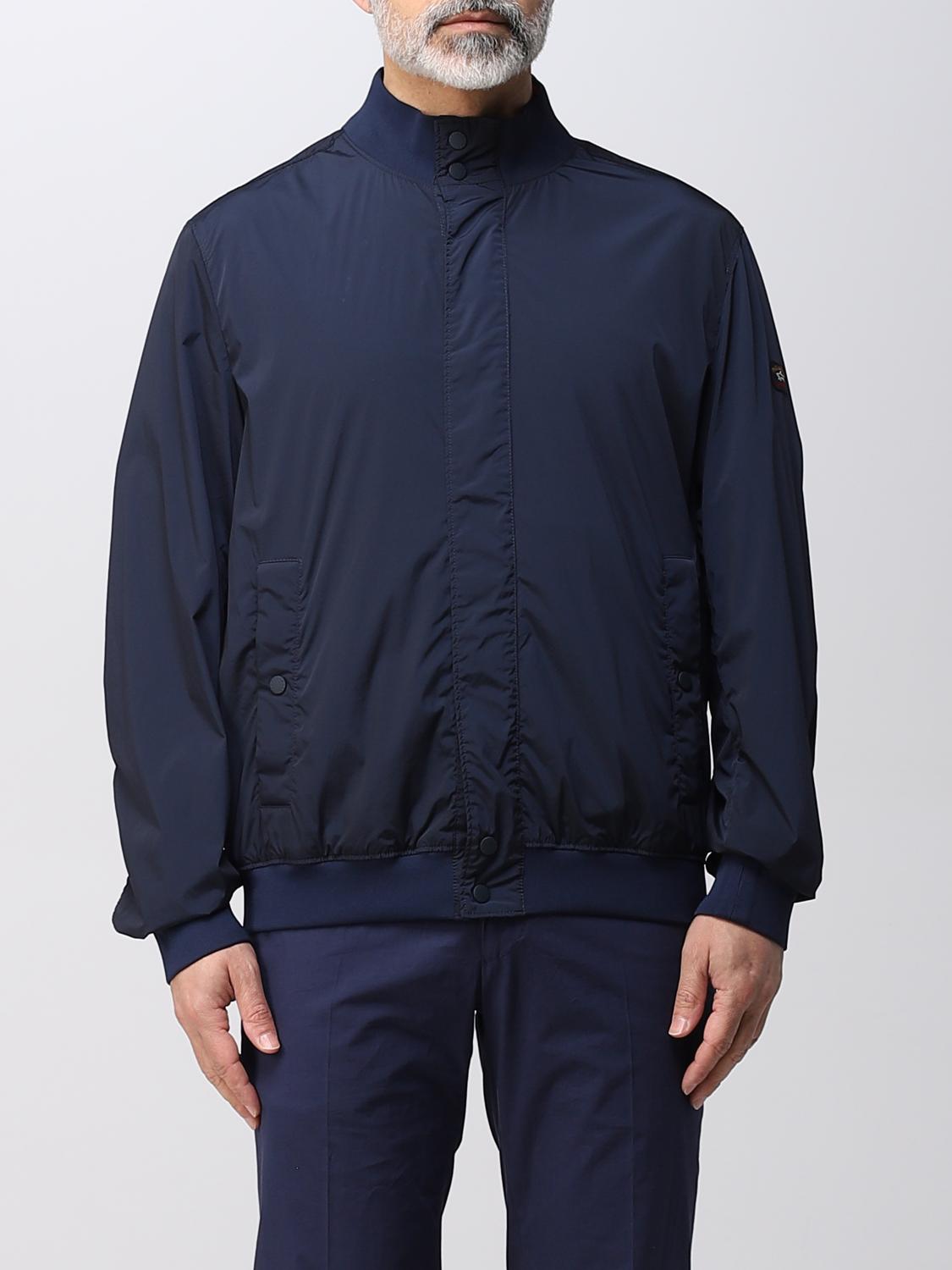 PAUL & SHARK: Coat men - Blue | Paul & Shark jacket 23412320 online at ...