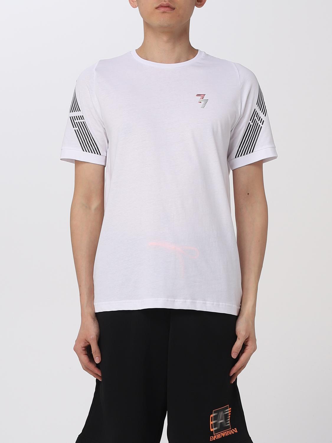 EA7: T-shirt men - White | Ea7 t-shirt 3RPT03PJ3BZ online at GIGLIO.COM
