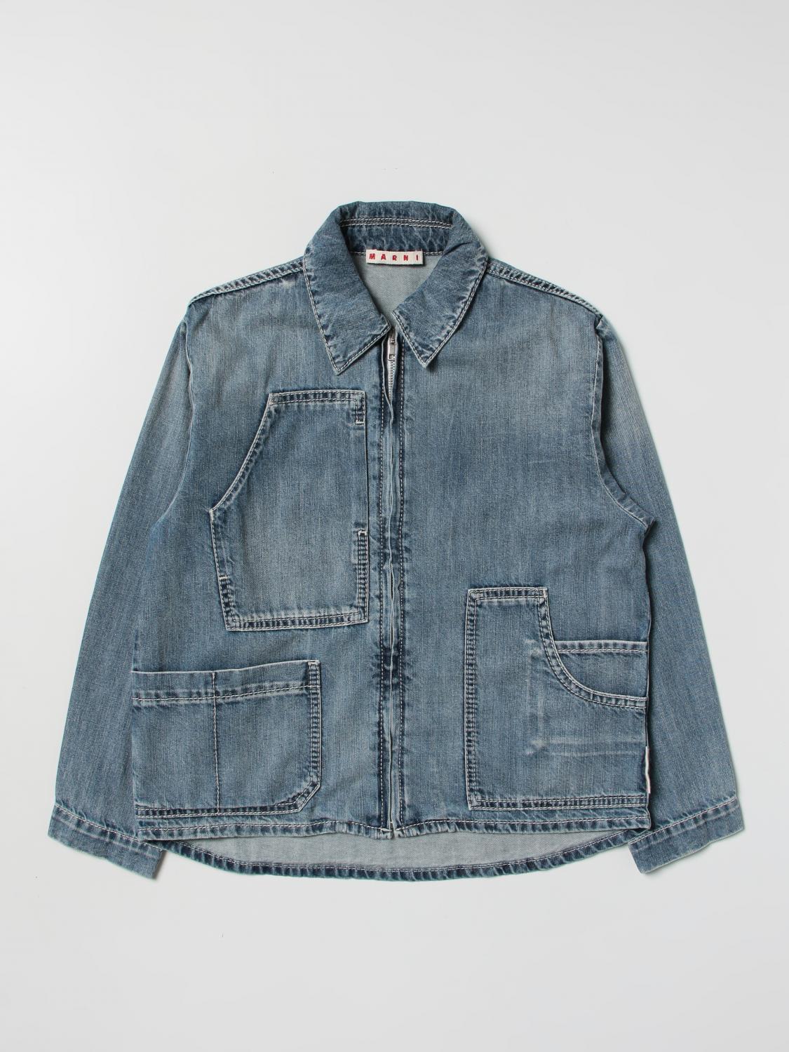 MARNI: denim jacket - Denim | Marni jacket M00644M00PB online at GIGLIO.COM