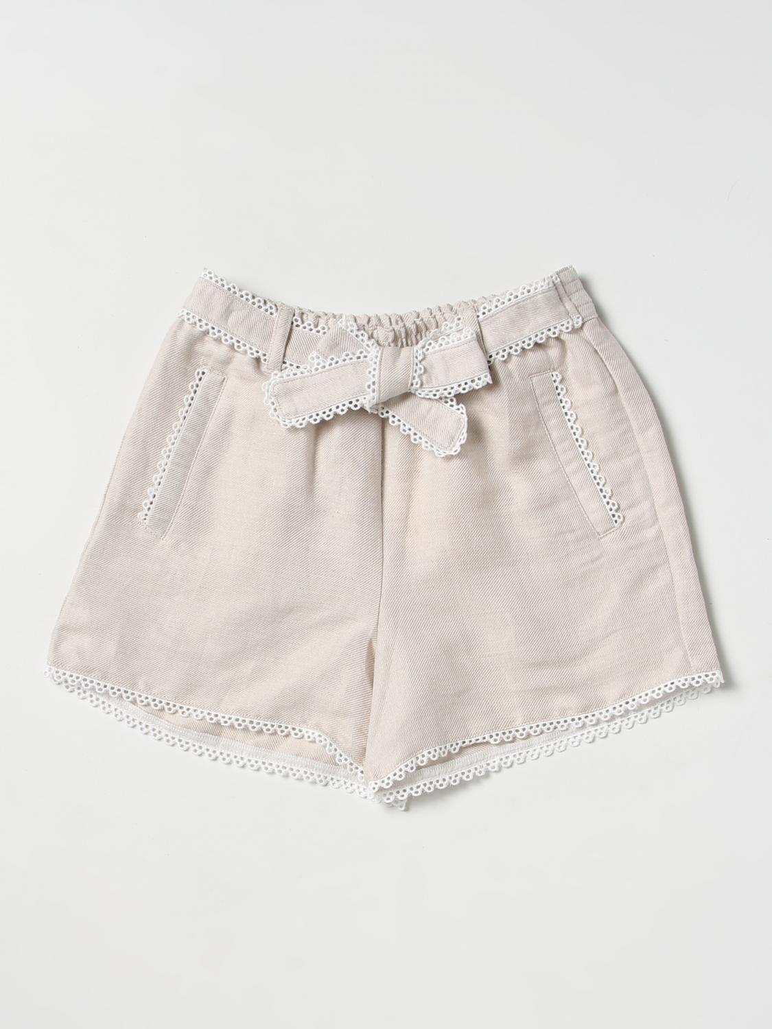 CHLOÉ: Short kids - Beige | Chloé short C14738 online at GIGLIO.COM