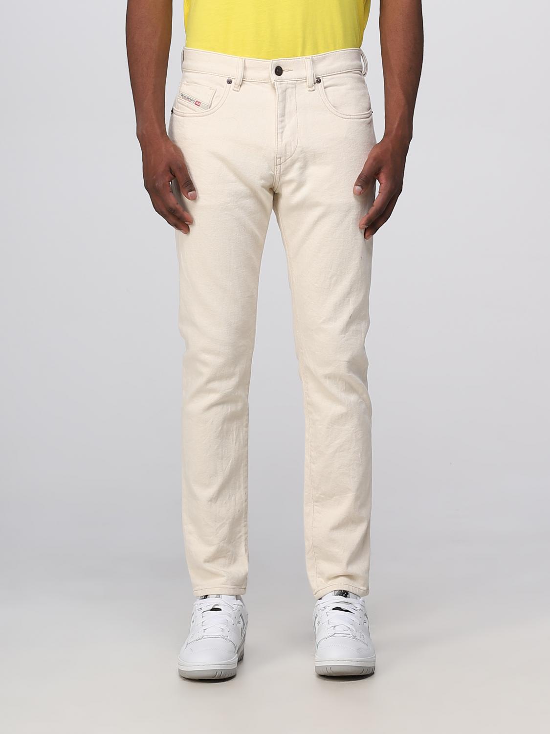 DIESEL: Jeans men - Yellow Cream | Diesel jeans A0356209B94 online at ...