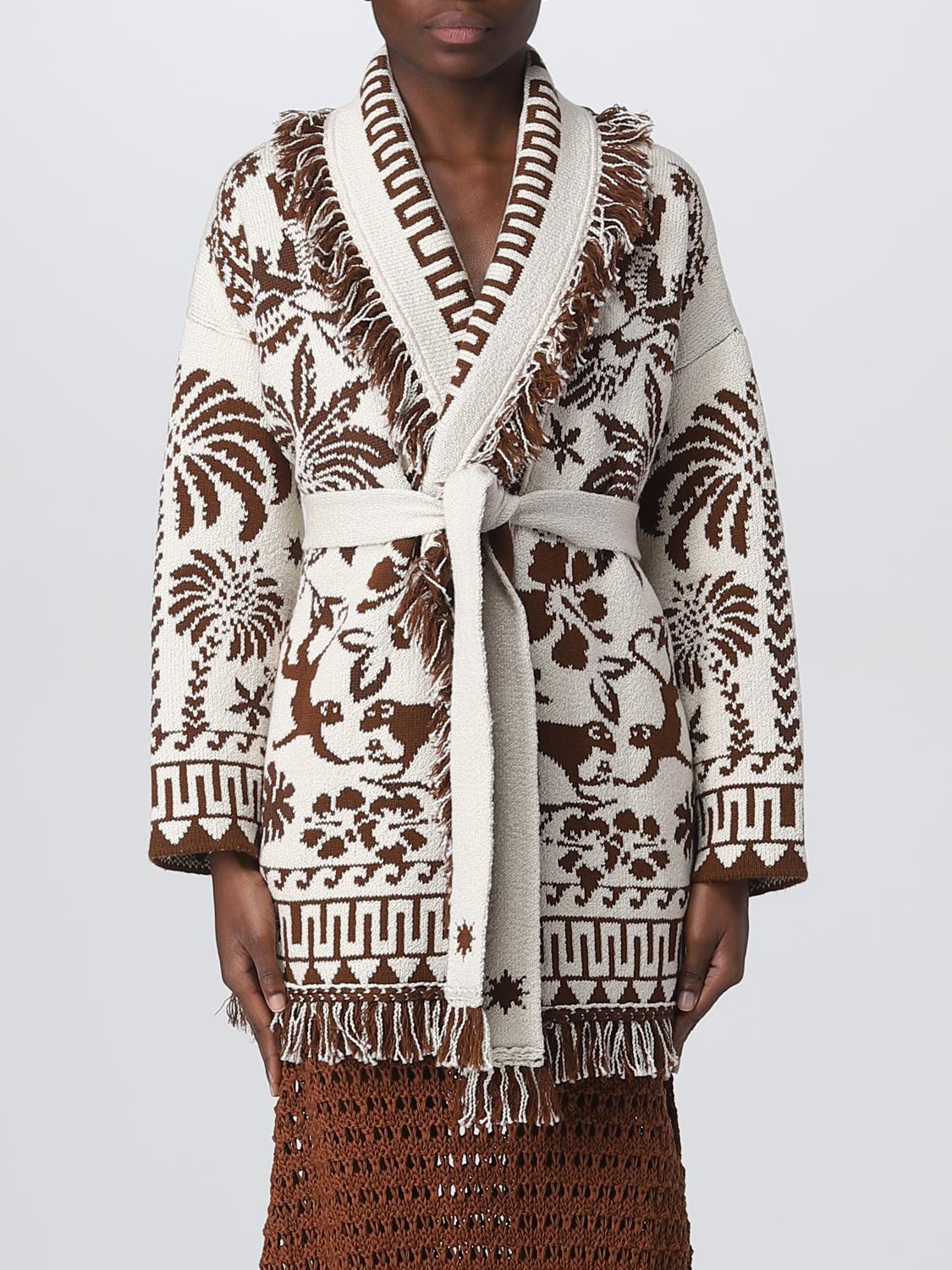 ALANUI: Cardigan woman - Beige | Alanui cardigan LWHB064S23KNI019 ...