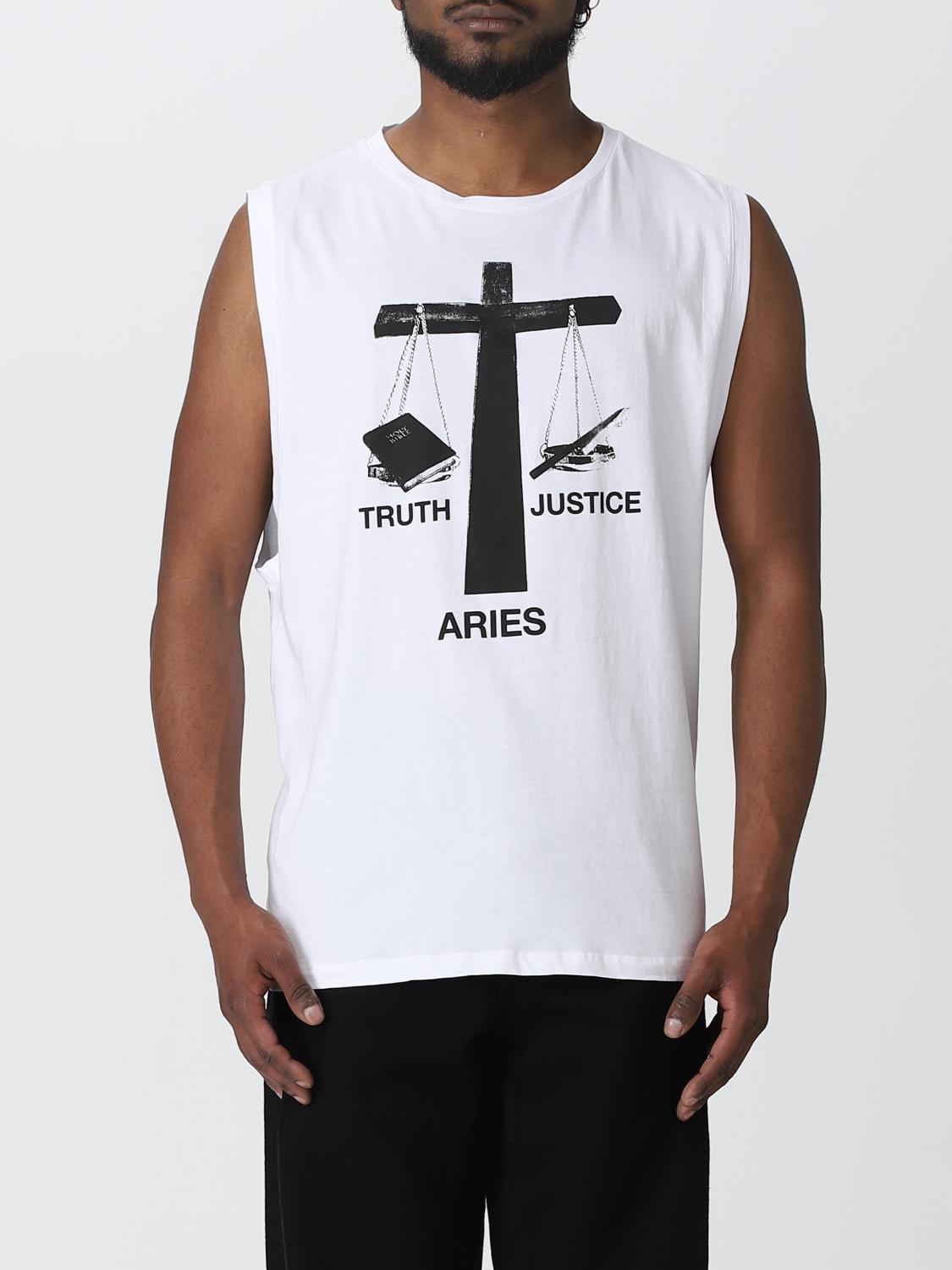 ARIES: Suit vest men - White | Aries tank top STAR40040 online at ...