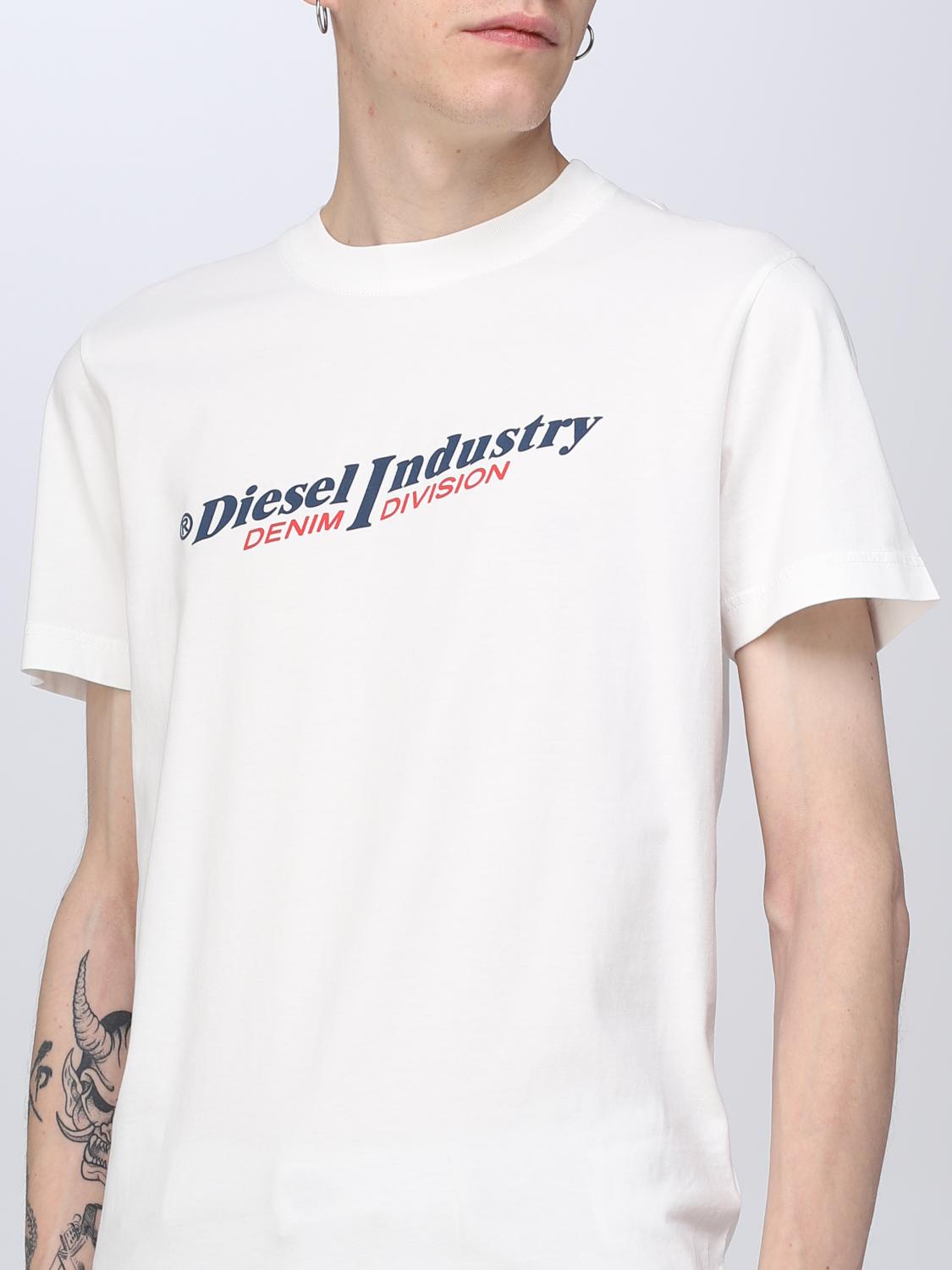 DIESEL: cotton t-shirt - White | Diesel t-shirt A037410JMAC online at ...