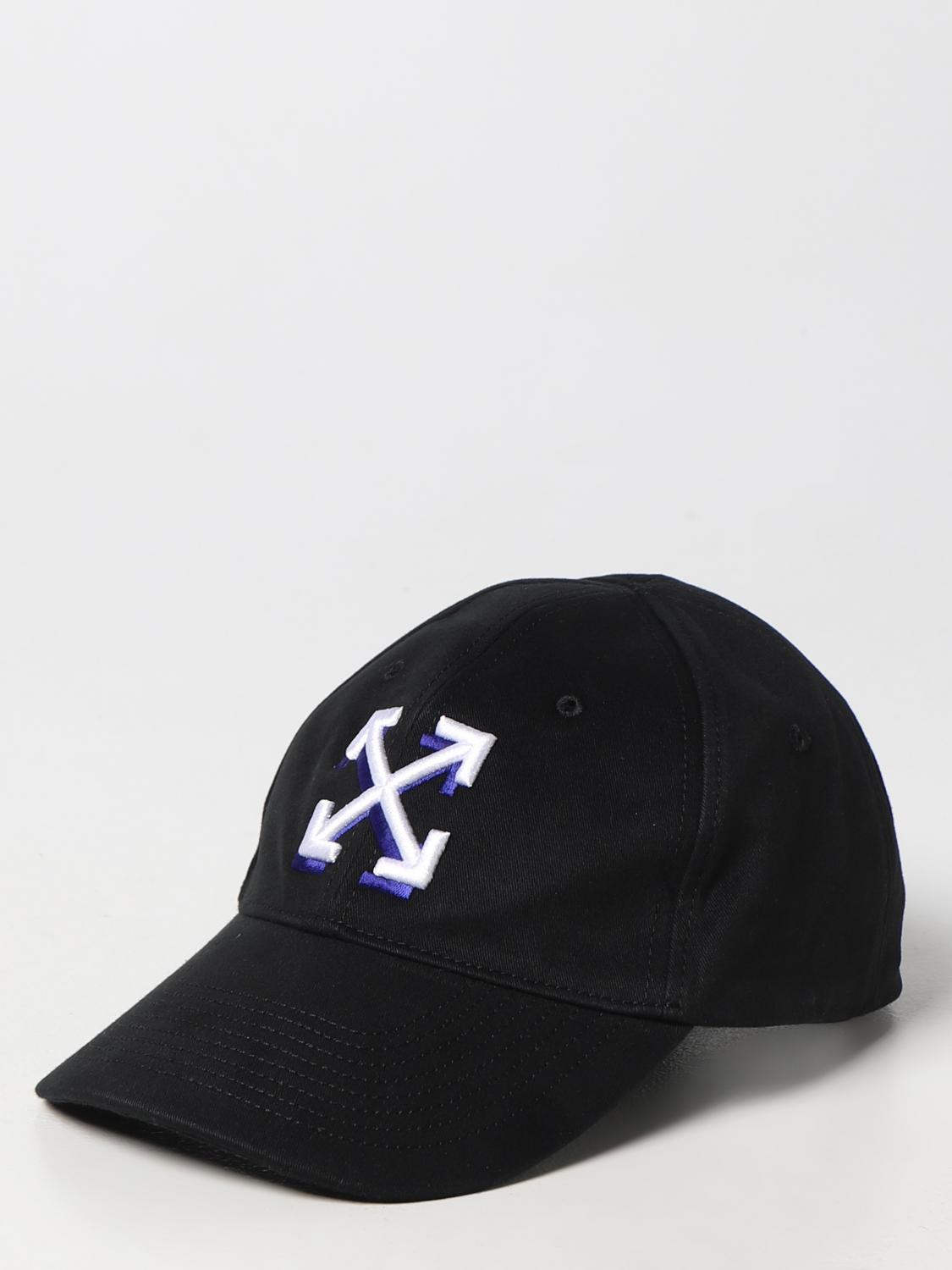 OFF-WHITE: Arrow cap in cotton - Black | Off-White hat OMLB041S23FAB006 ...