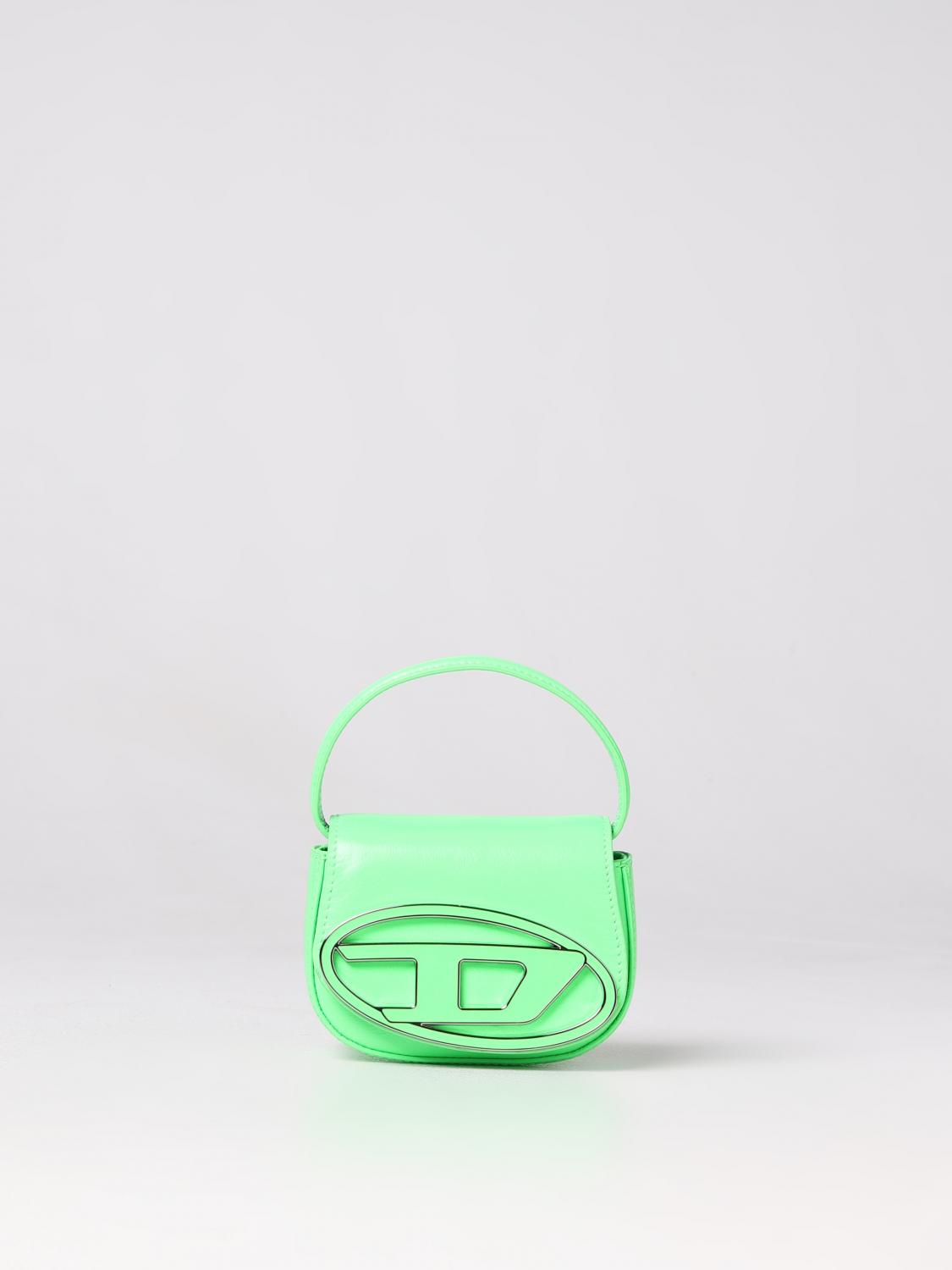 DIESEL: bag in smooth leather - Green | Diesel mini bag X08709P3193 ...