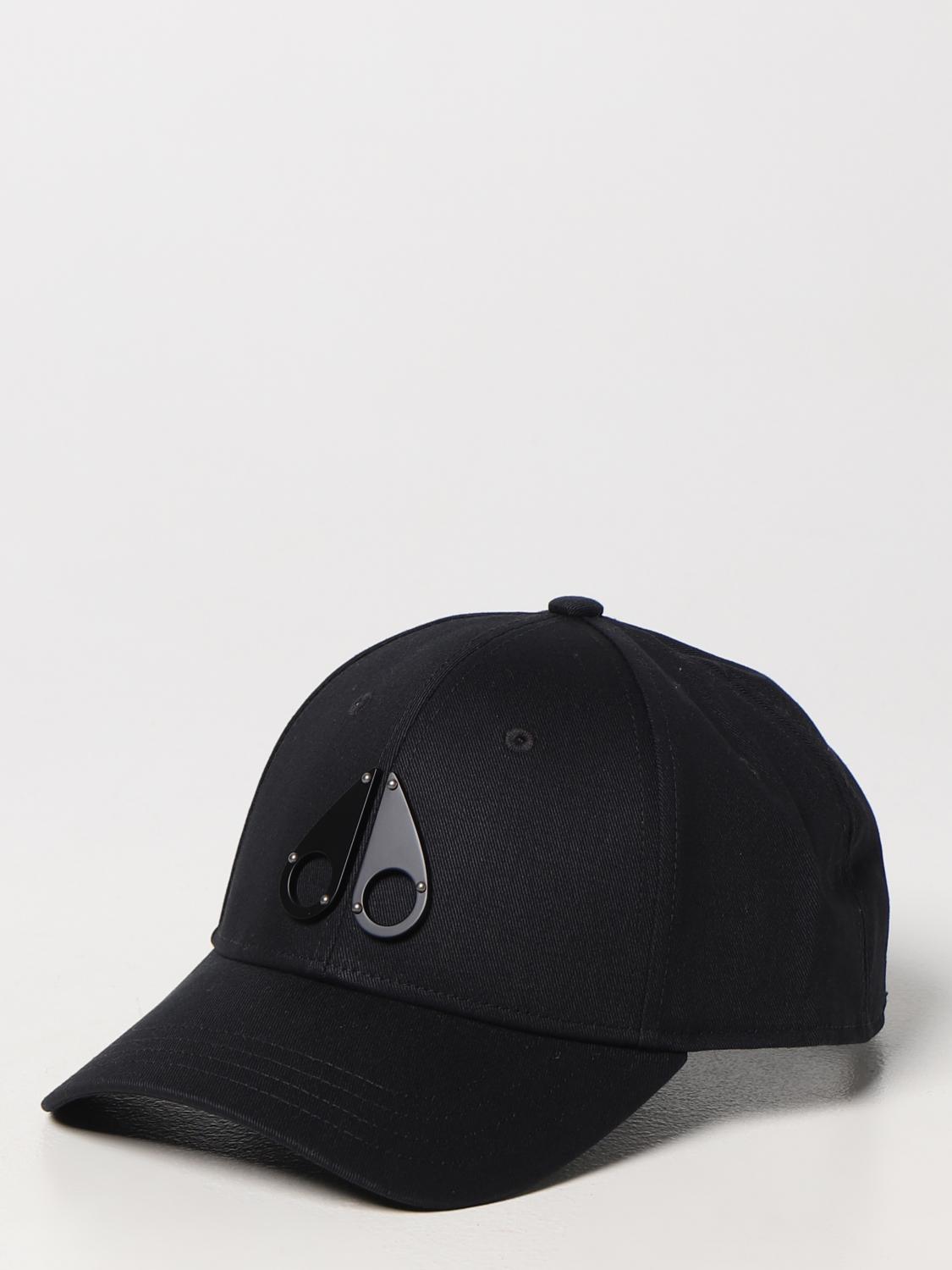 MOOSE KNUCKLES: Hat men - Black | Moose Knuckles hat M31MA534 online at ...