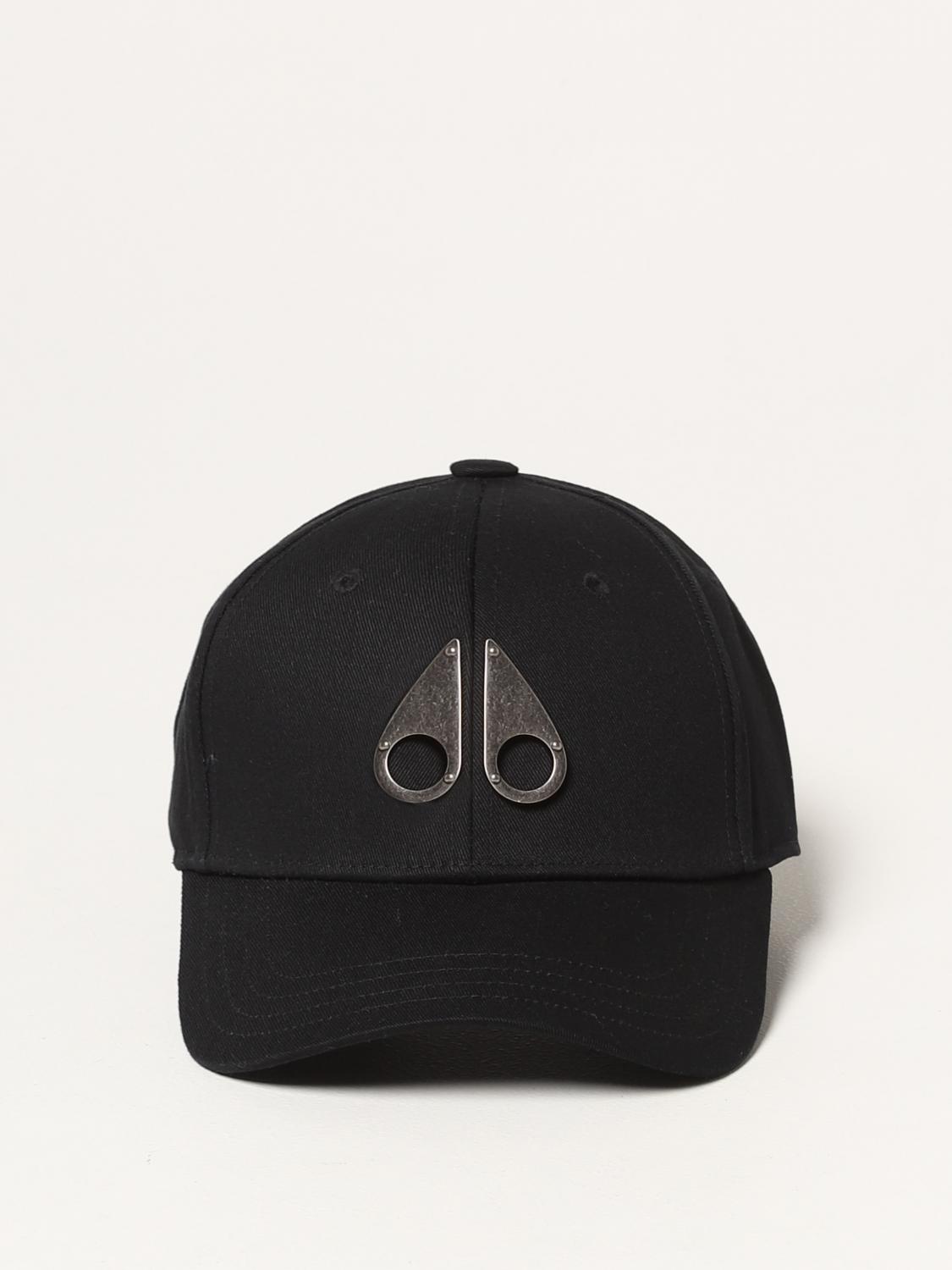 MOOSE KNUCKLES: Hat men - Black 1 | Moose Knuckles hat M31MA534 online ...