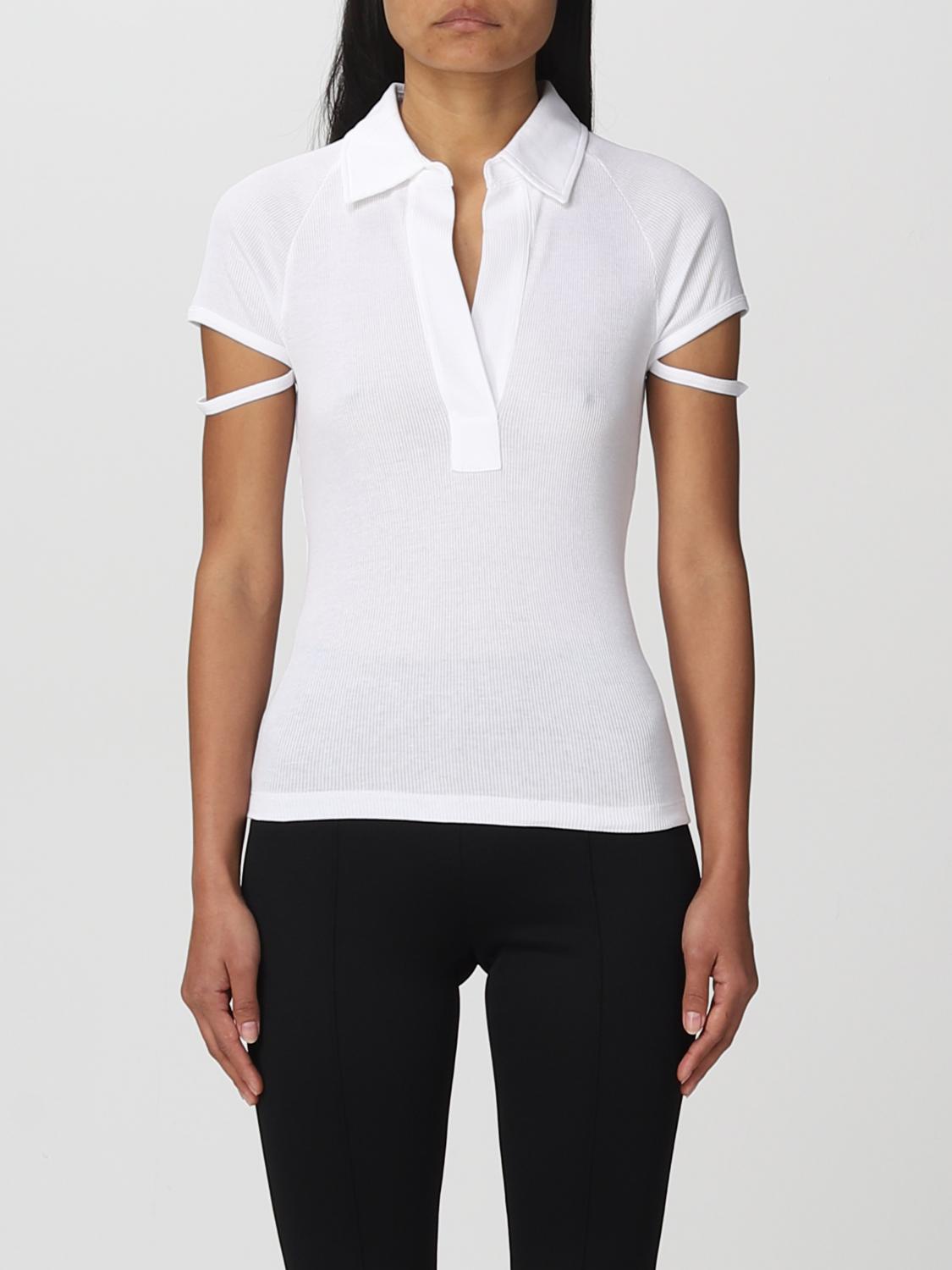 HELMUT LANG: Polo shirt woman - White | Helmut Lang polo shirt N01HW506 ...